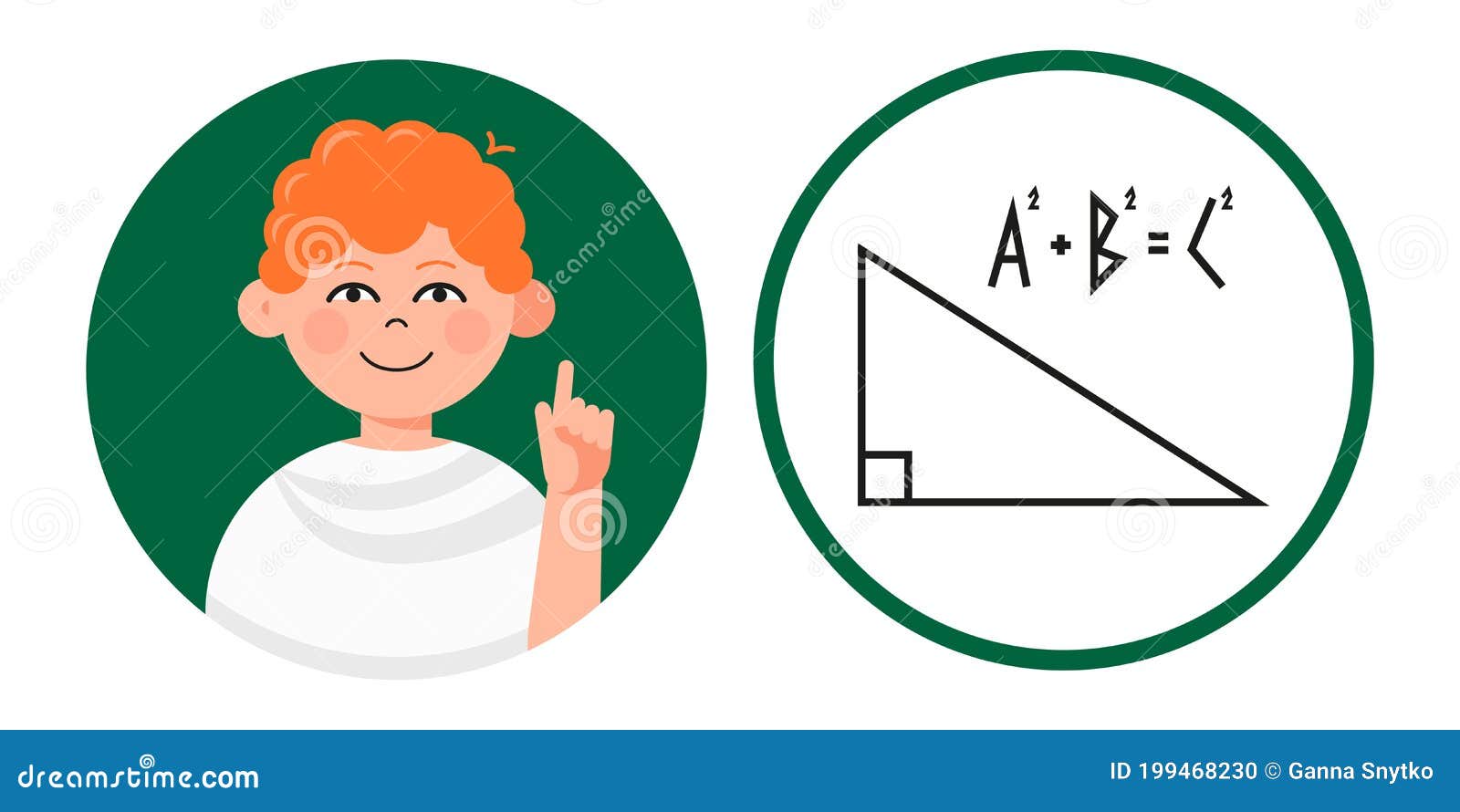 School Student Boy Learning Mathematics. Stock Vector - Illustration of ...