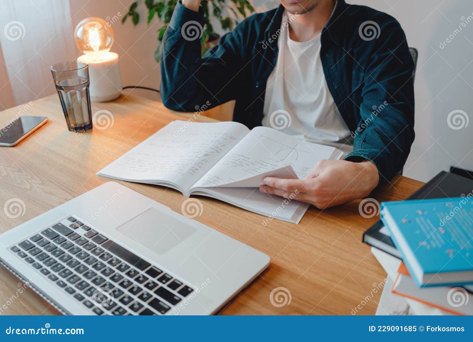 School Student Prepare for Pass Exam To University while Digital ...