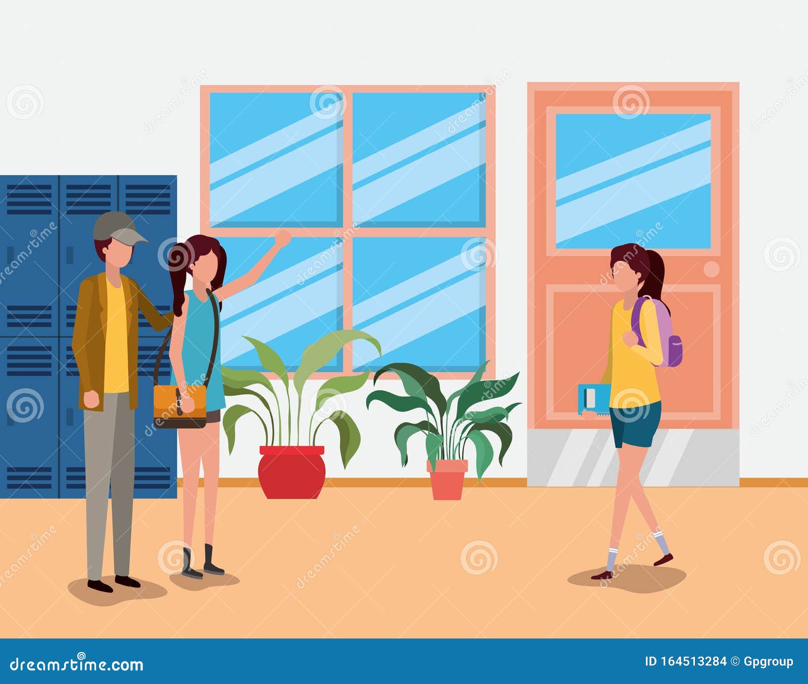 School Students Kids Vector Design Stock Vector - Illustration of ...