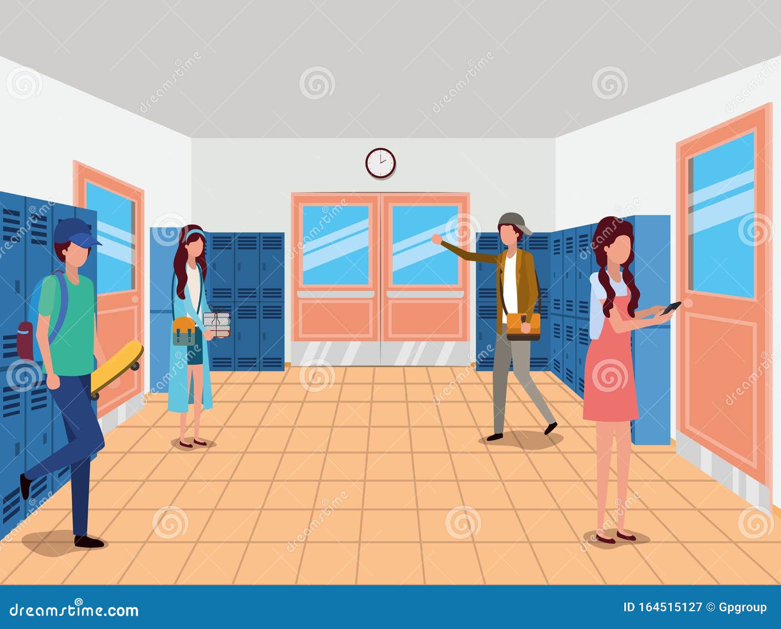 School Students Kids Vector Design Stock Vector - Illustration of ...