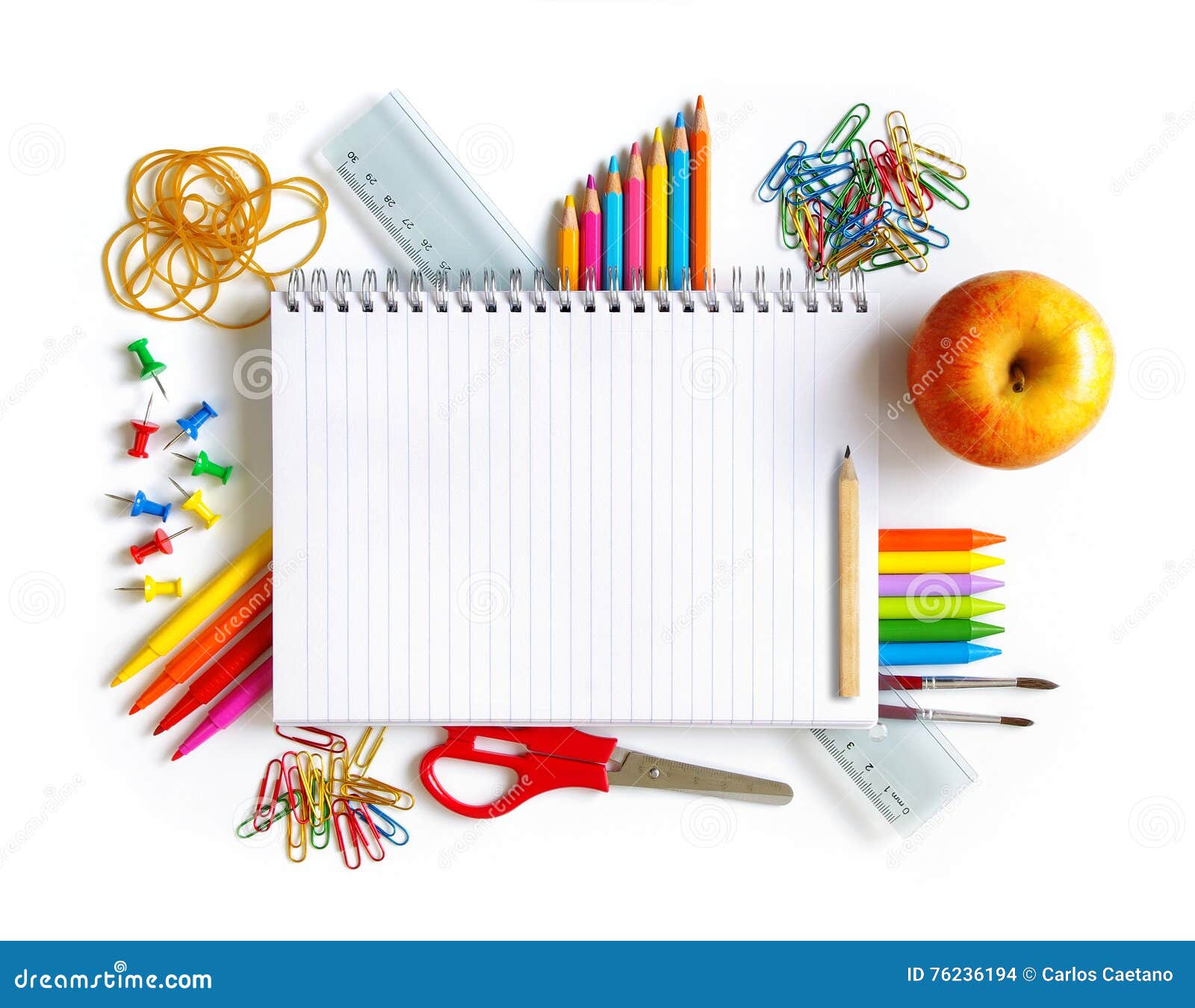 School Stuff stock photo. Image of colour, accessories - 76236194