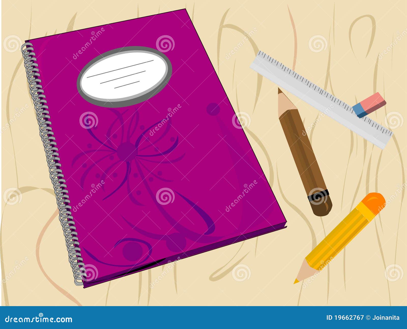 School Supplies Background. Stock Illustration - Illustration of ...