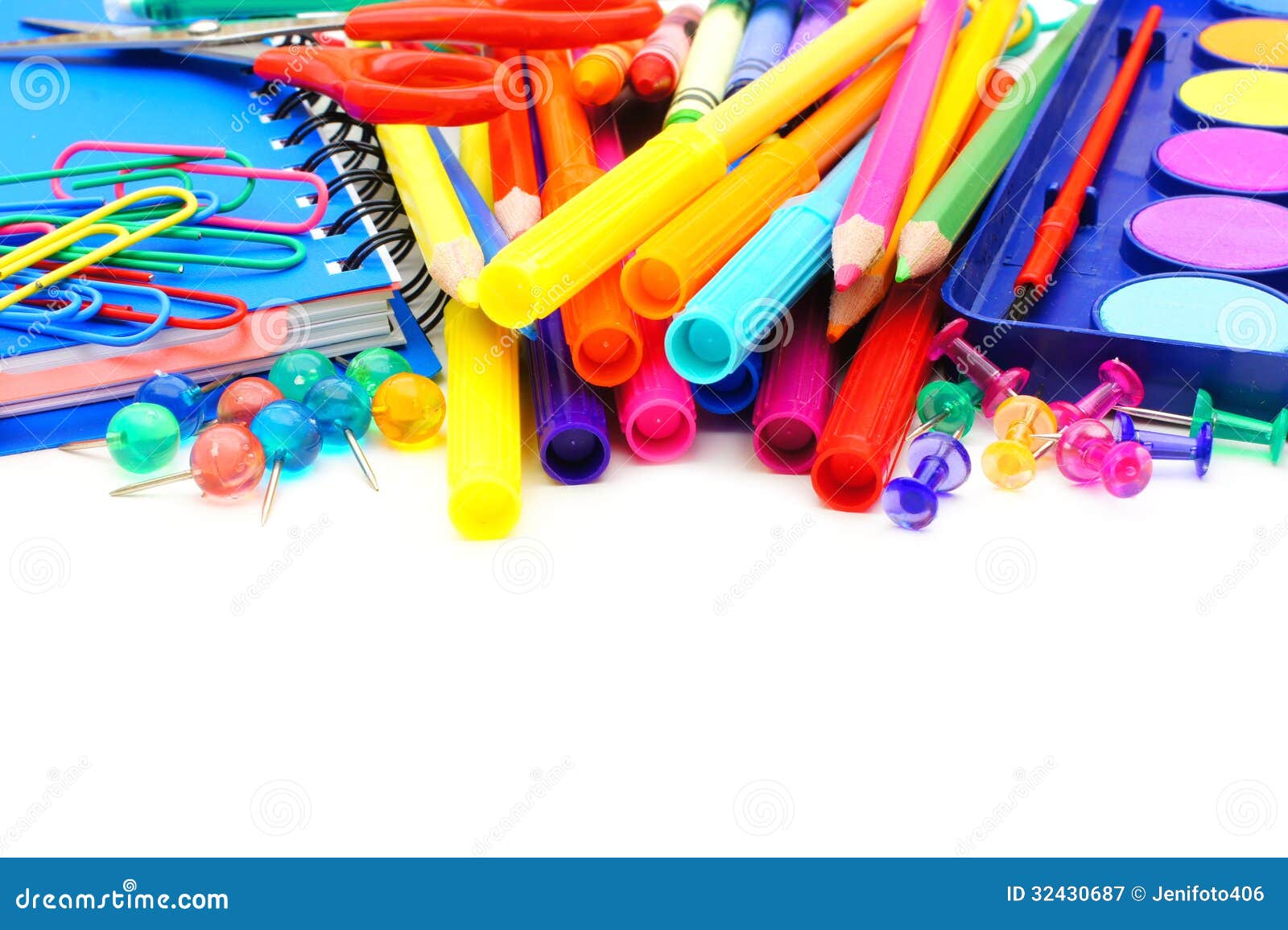 School Supplies Border Royalty-Free Stock Photo | CartoonDealer.com ...