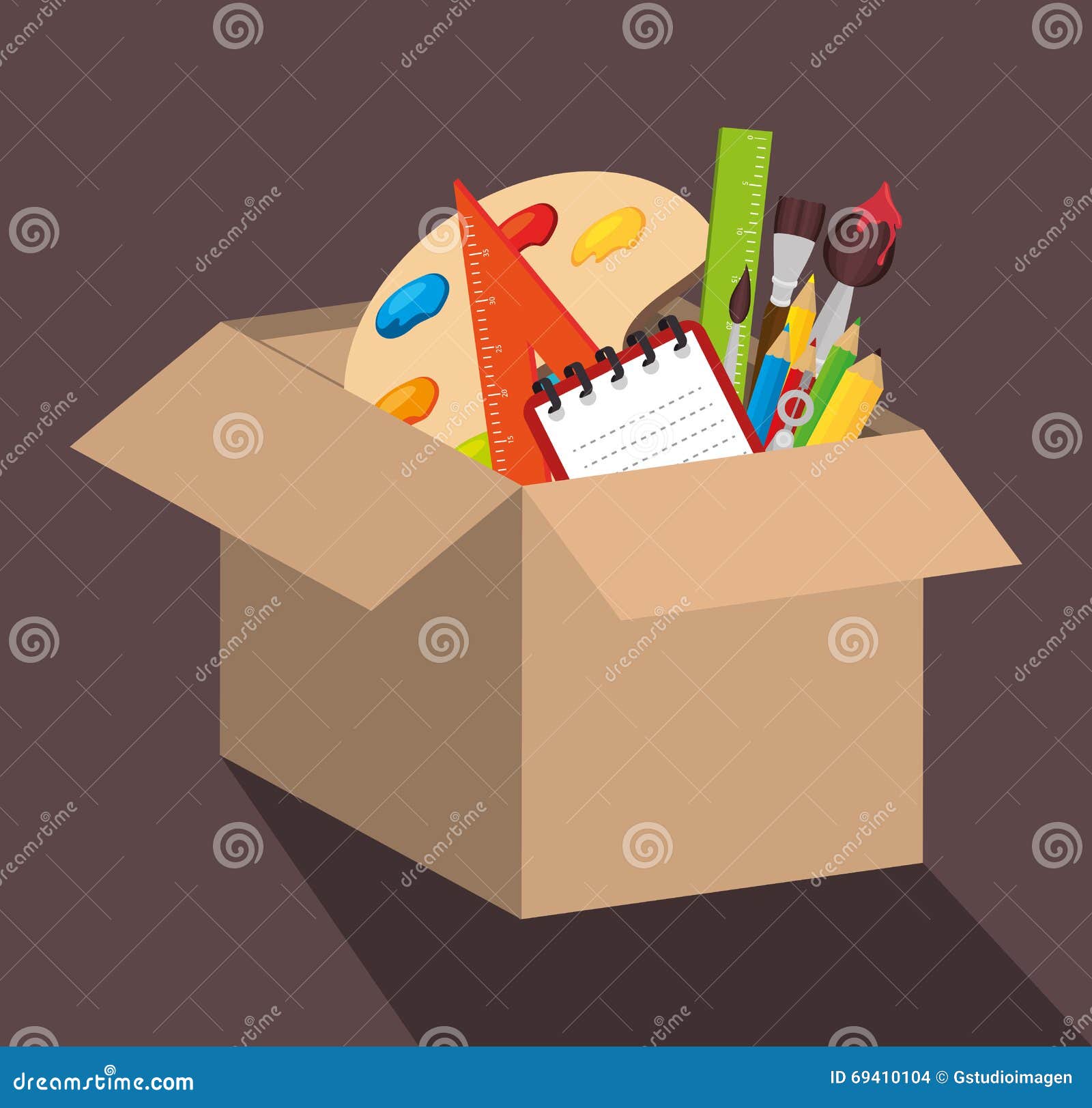 School supplies design stock illustration. Illustration of creative ...