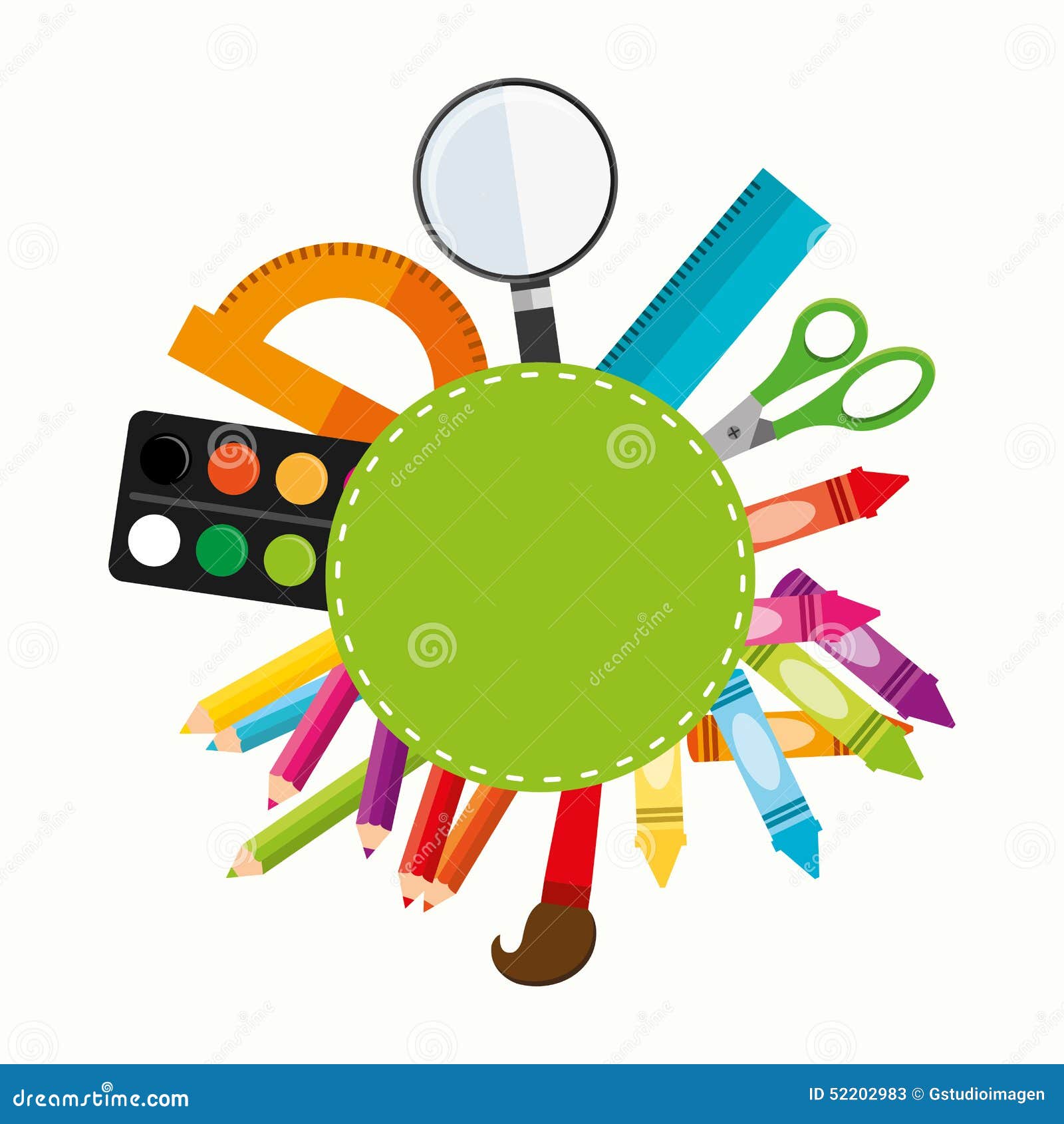 School Supplies Vector Clip Art Objects. | CartoonDealer.com #75263608