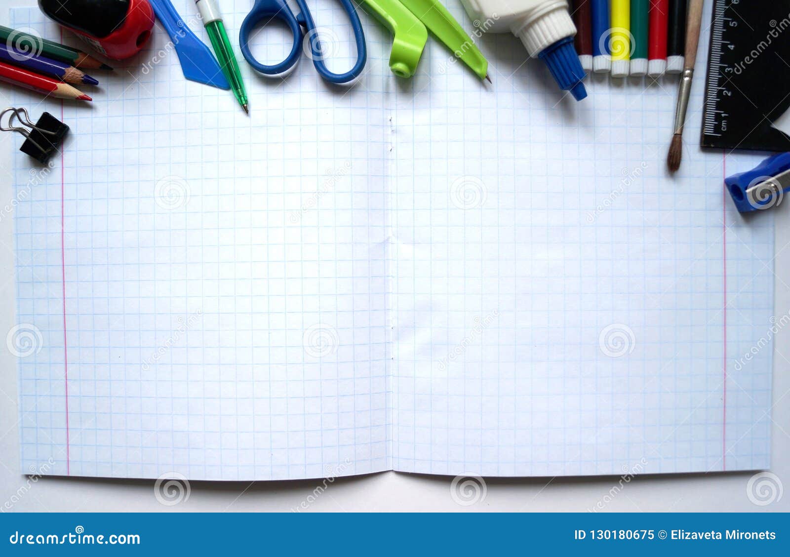 School Supplies. Everything You Need in School Stock Image - Image of ...