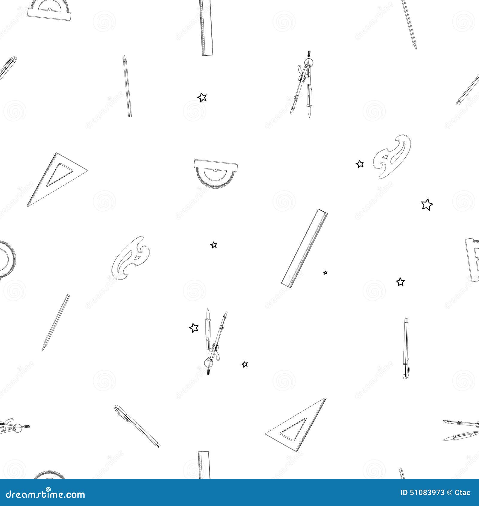 School Supplies Sparse Pattern Stock Vector - Illustration of math ...