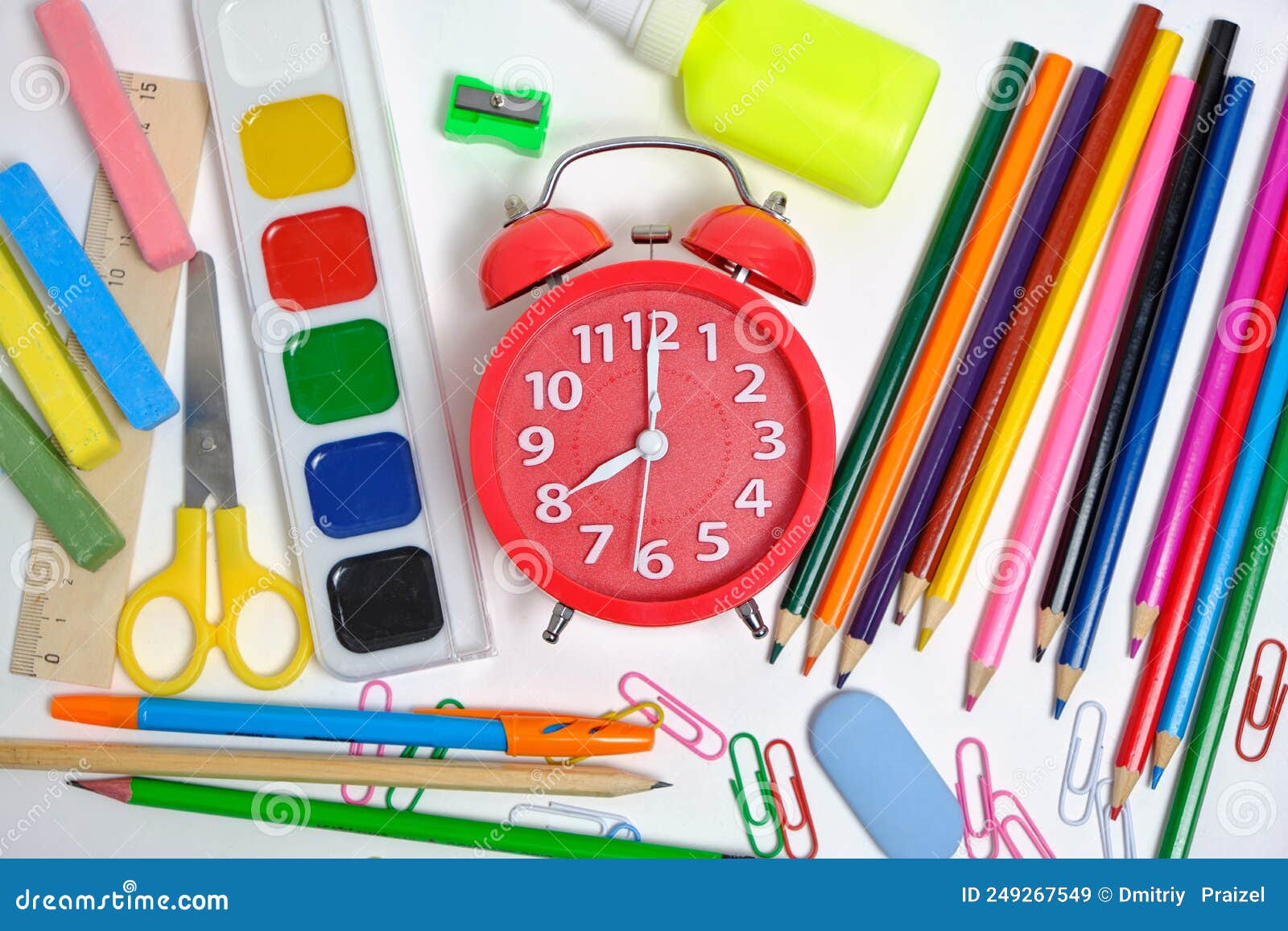 School Supplies and Stationery, Preparation for School Year Stock Image ...