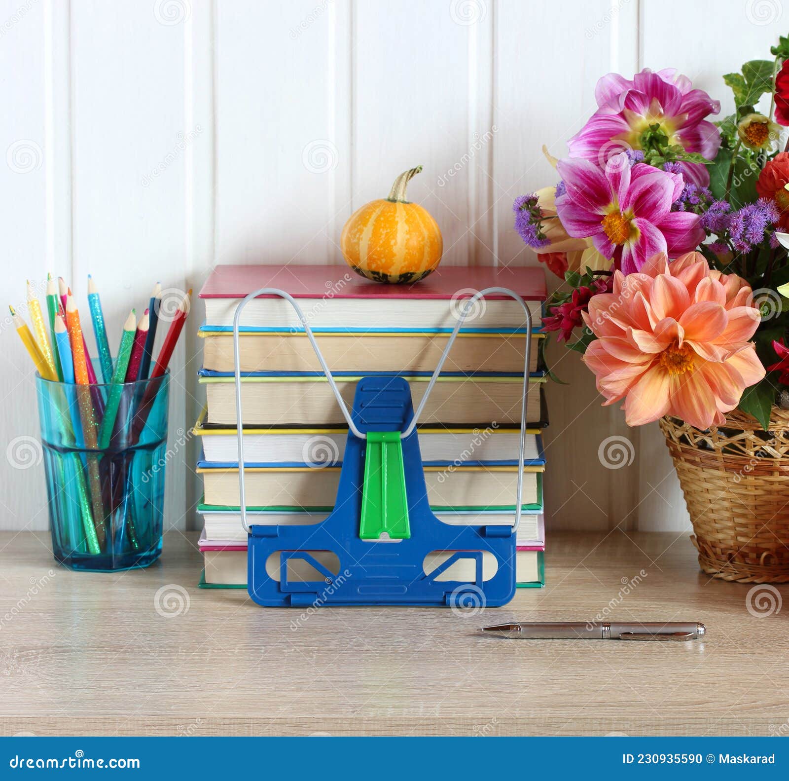 School Supplies on the Table Stock Photo - Image of book, pencil: 230935590