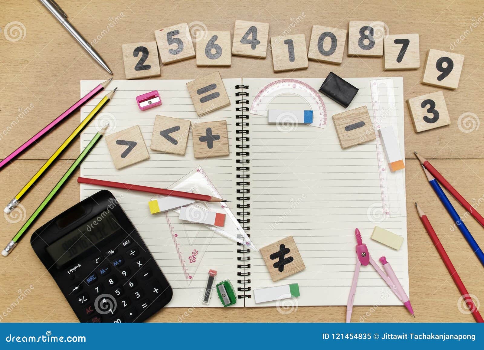 Mathematics Geometry Tool and Number for Student in Math Class W Stock ...