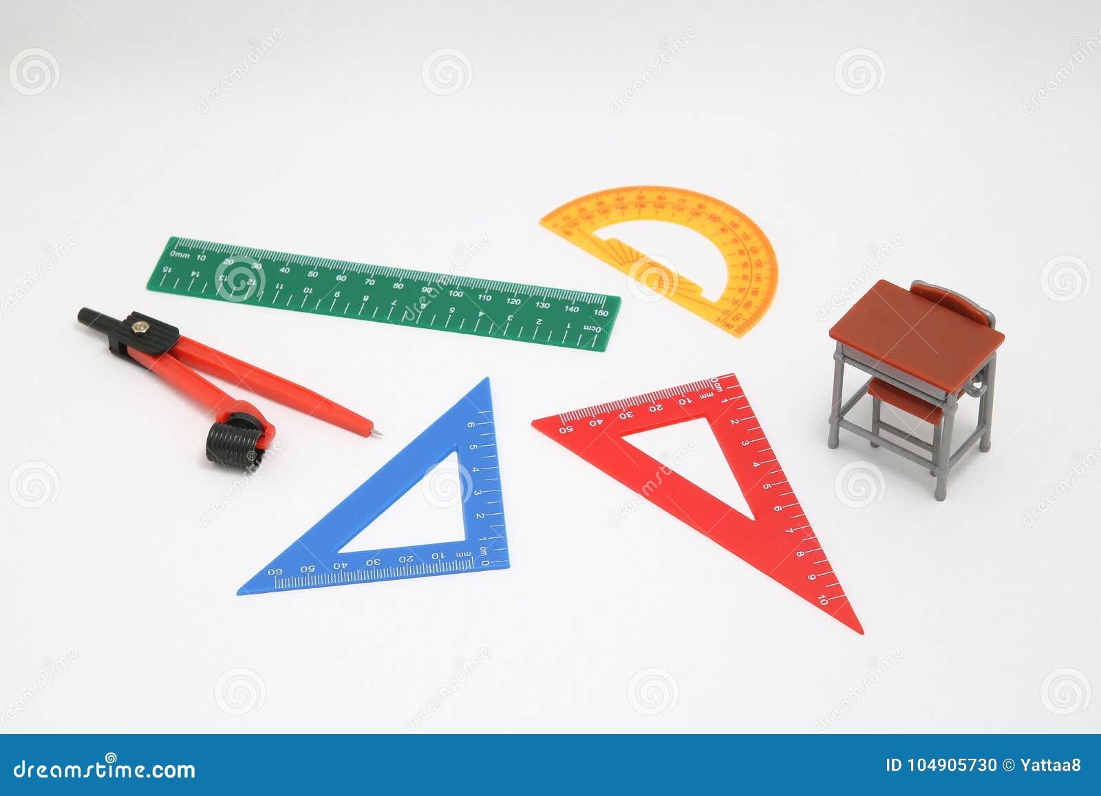 School Supplies Used in Math Class, Geometry or Science. Mathematics ...