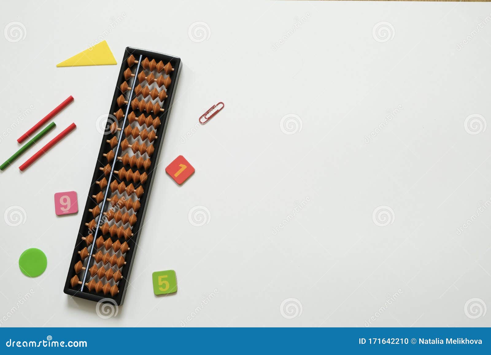 Mental Arithmetic and Math Concept: Colorful Pens and Pencils, Numbers ...