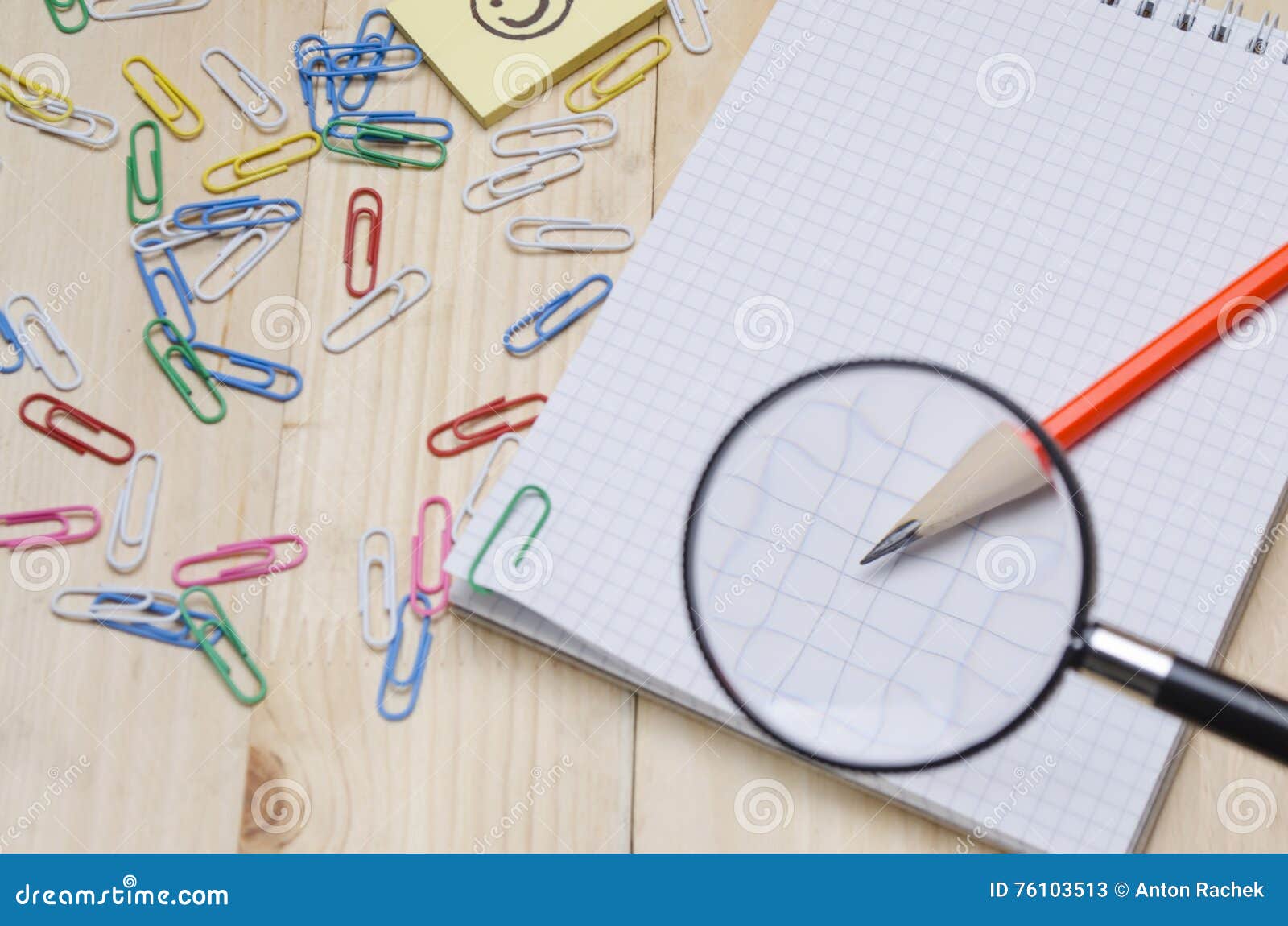 School Supplies on a Wooden Desk Stock Image - Image of design ...