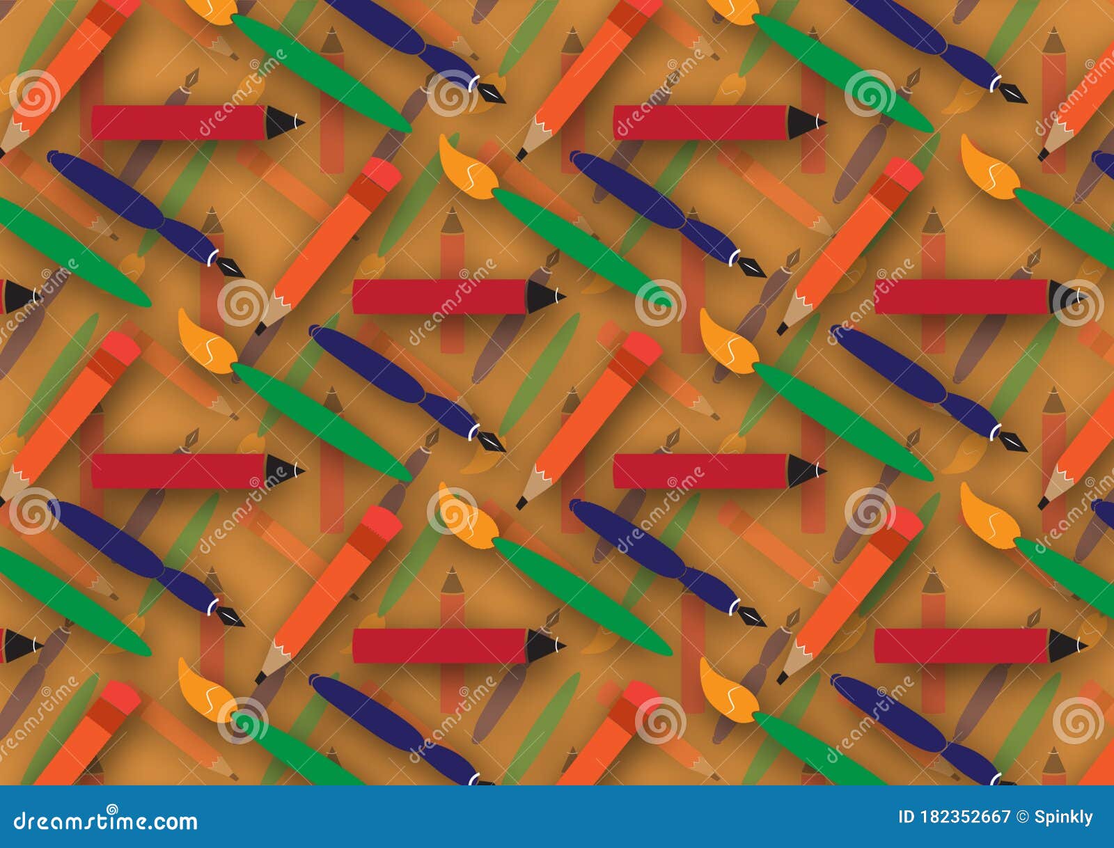 School Supply Pattern Background Wallpaper Design Stock Illustration ...