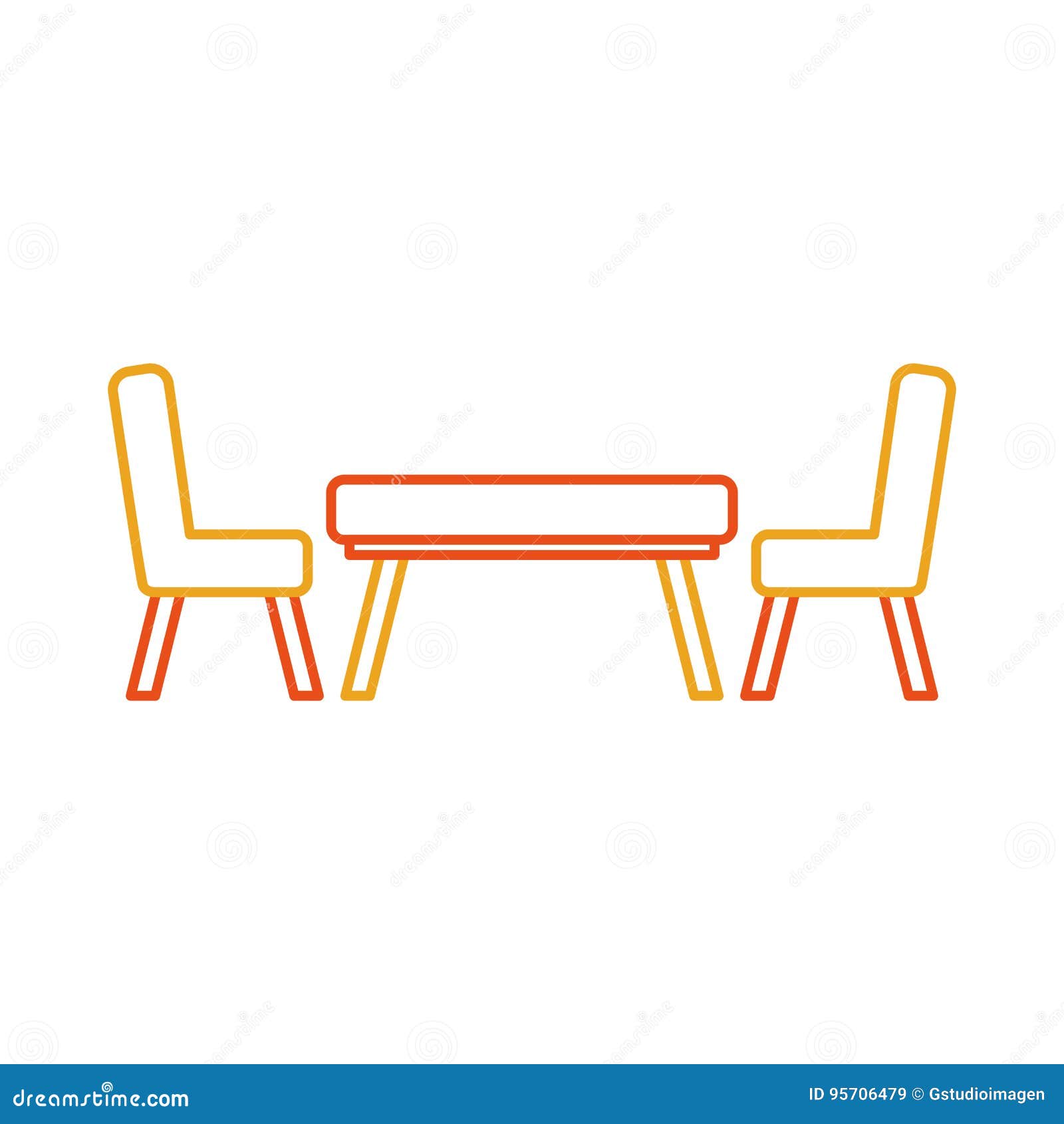 School table isolated icon stock vector. Illustration of class - 95706479