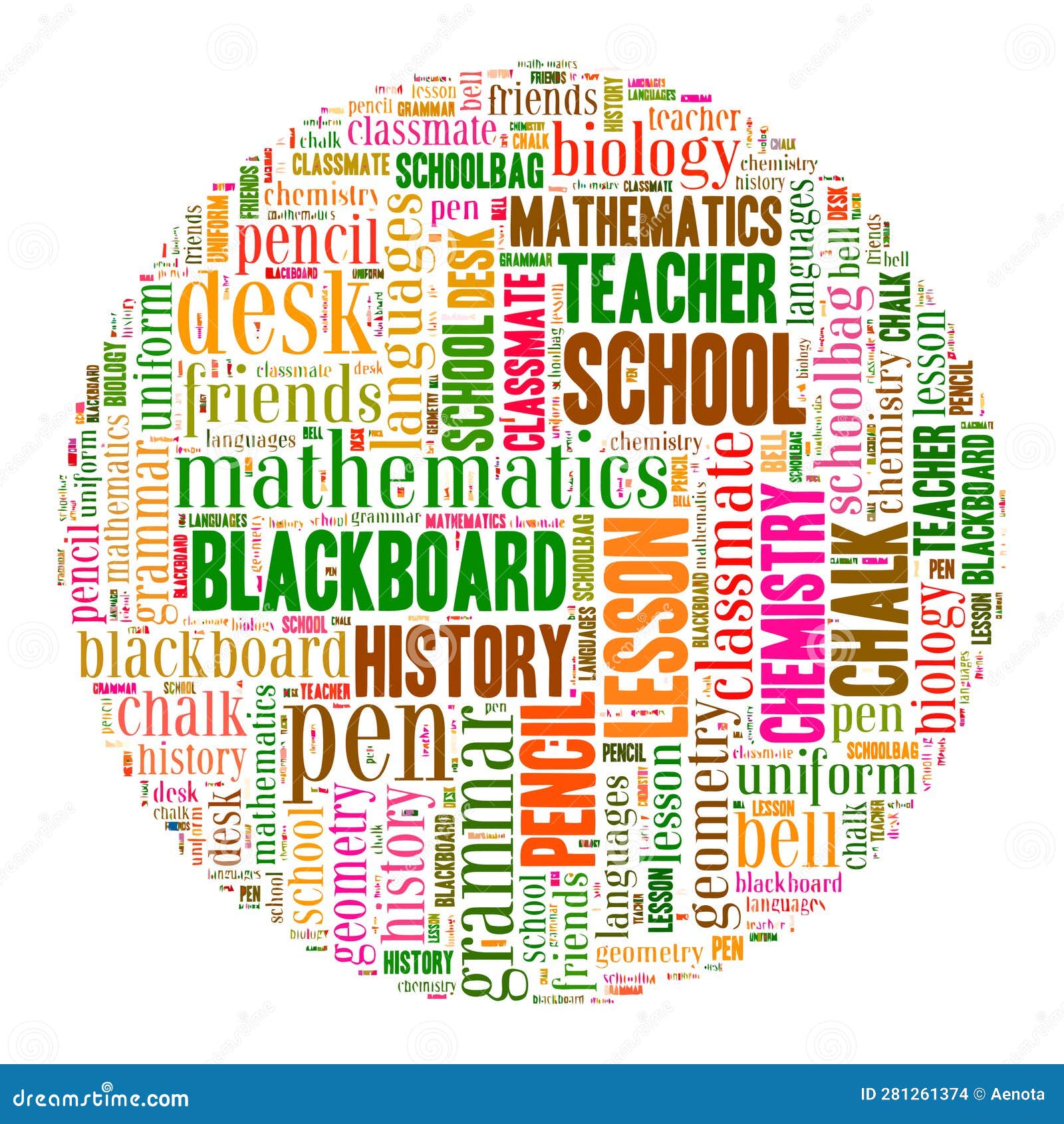 School Tag Cloud - Vector Illustration Stock Vector - Illustration of ...