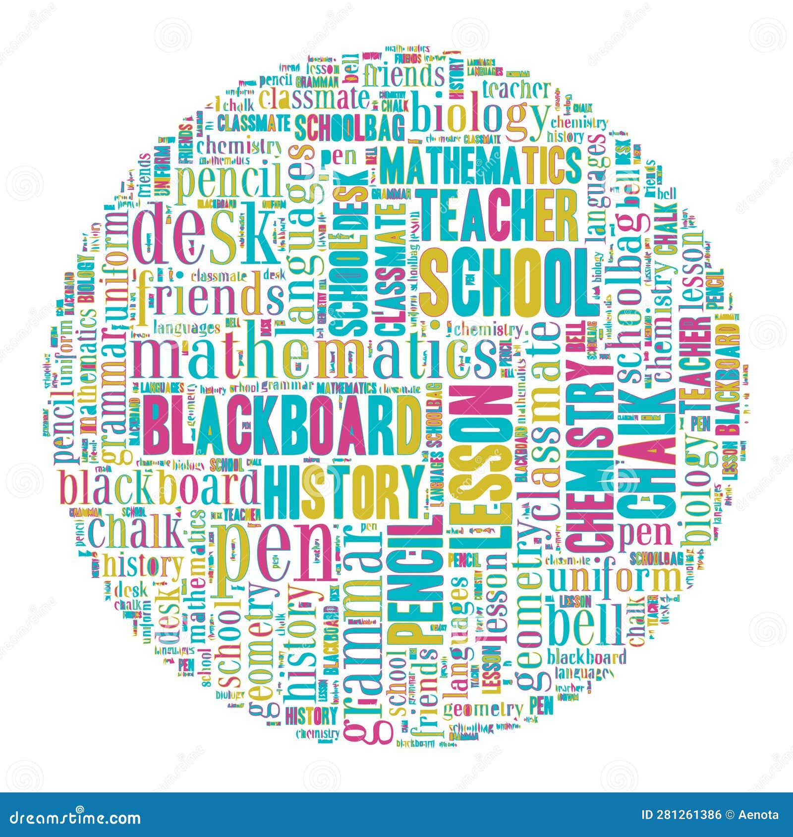 School Tag Cloud - Vector Illustration Stock Vector - Illustration of ...