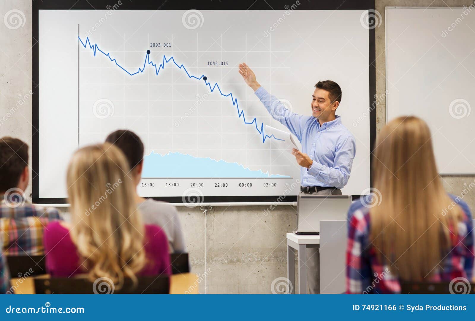 School Teacher Showing Chart To Group of Students Stock Photo - Image ...