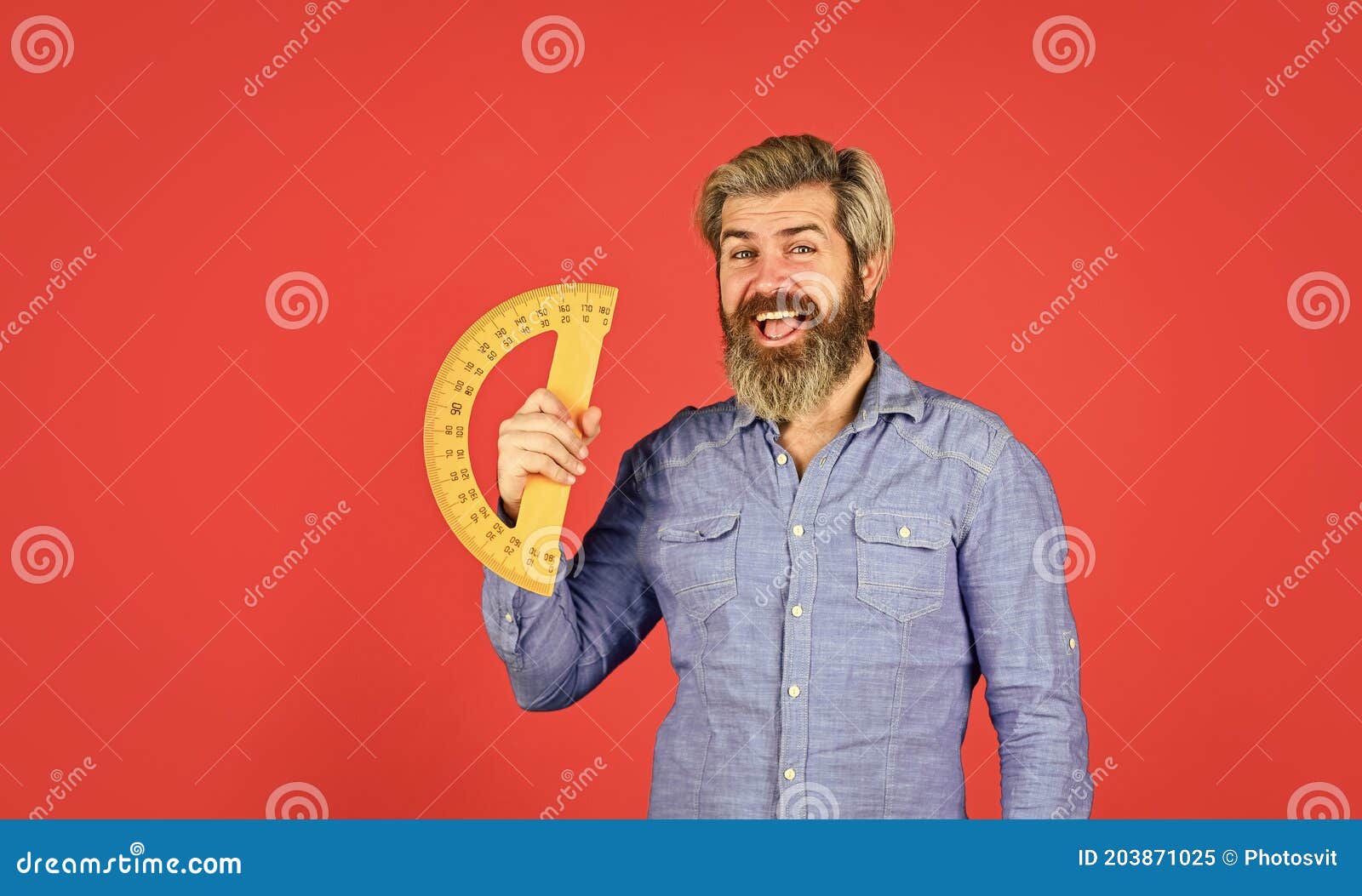 School Teacher Use Protractor. Math and Geometry Subject. Back To ...