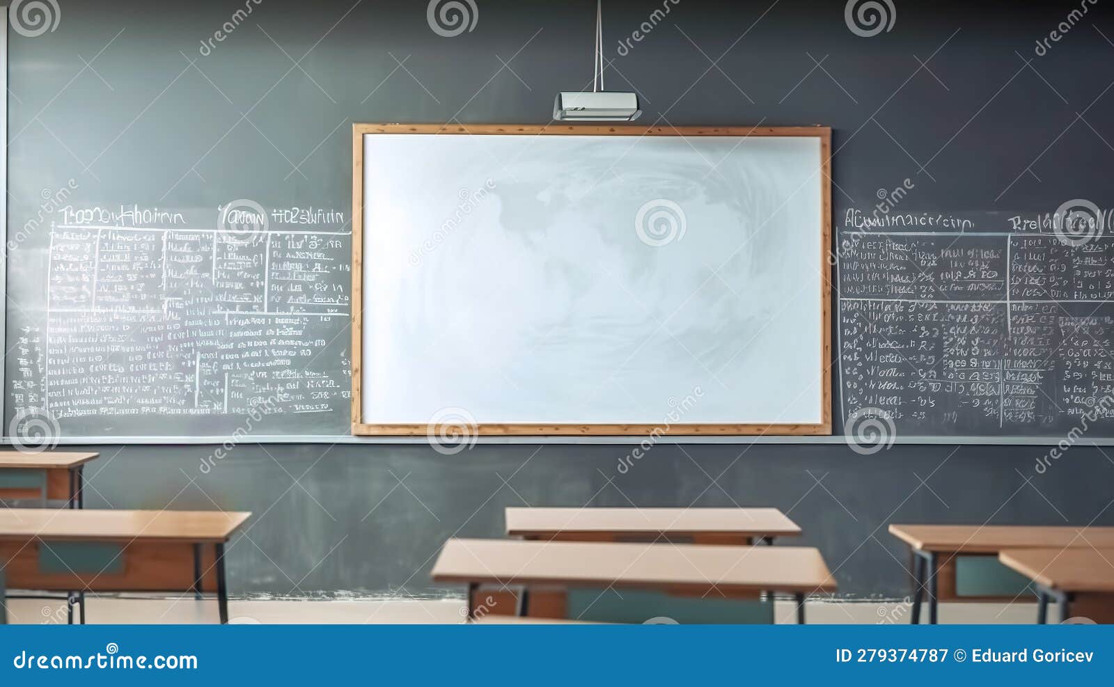 School Teaching in Class with Blackboard, Retro, Made with Generative ...