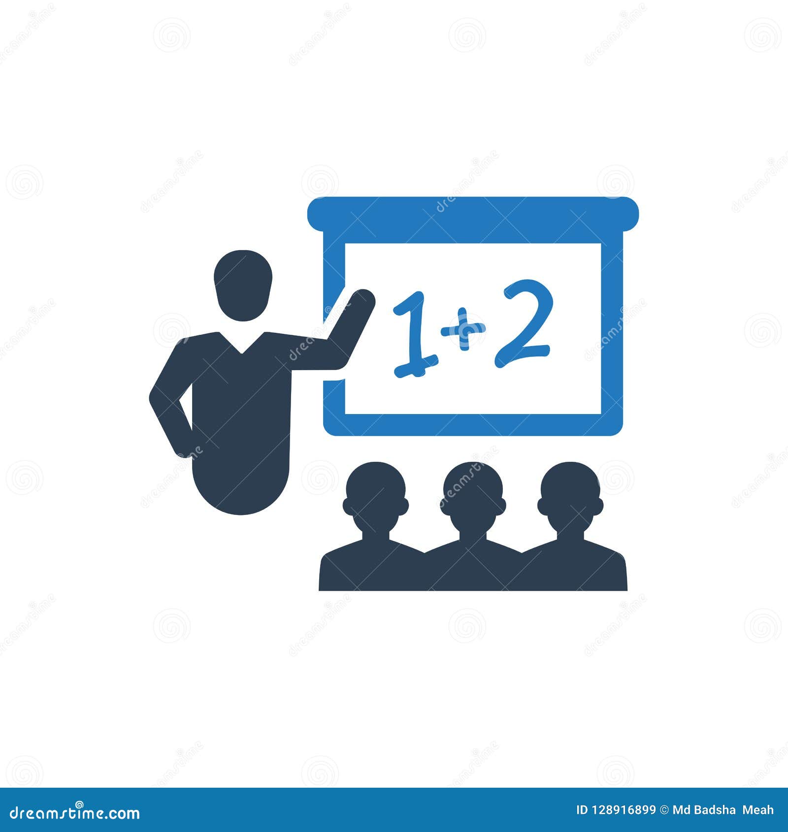 School teaching icon stock vector. Illustration of education - 128916899