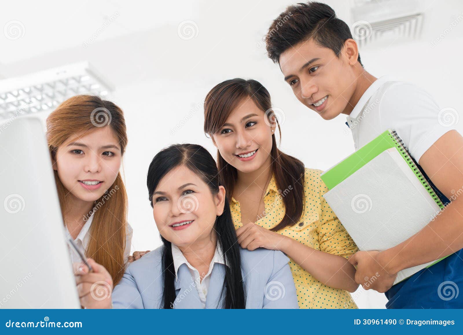 School teamwork stock photo. Image of expression, computing - 30961490