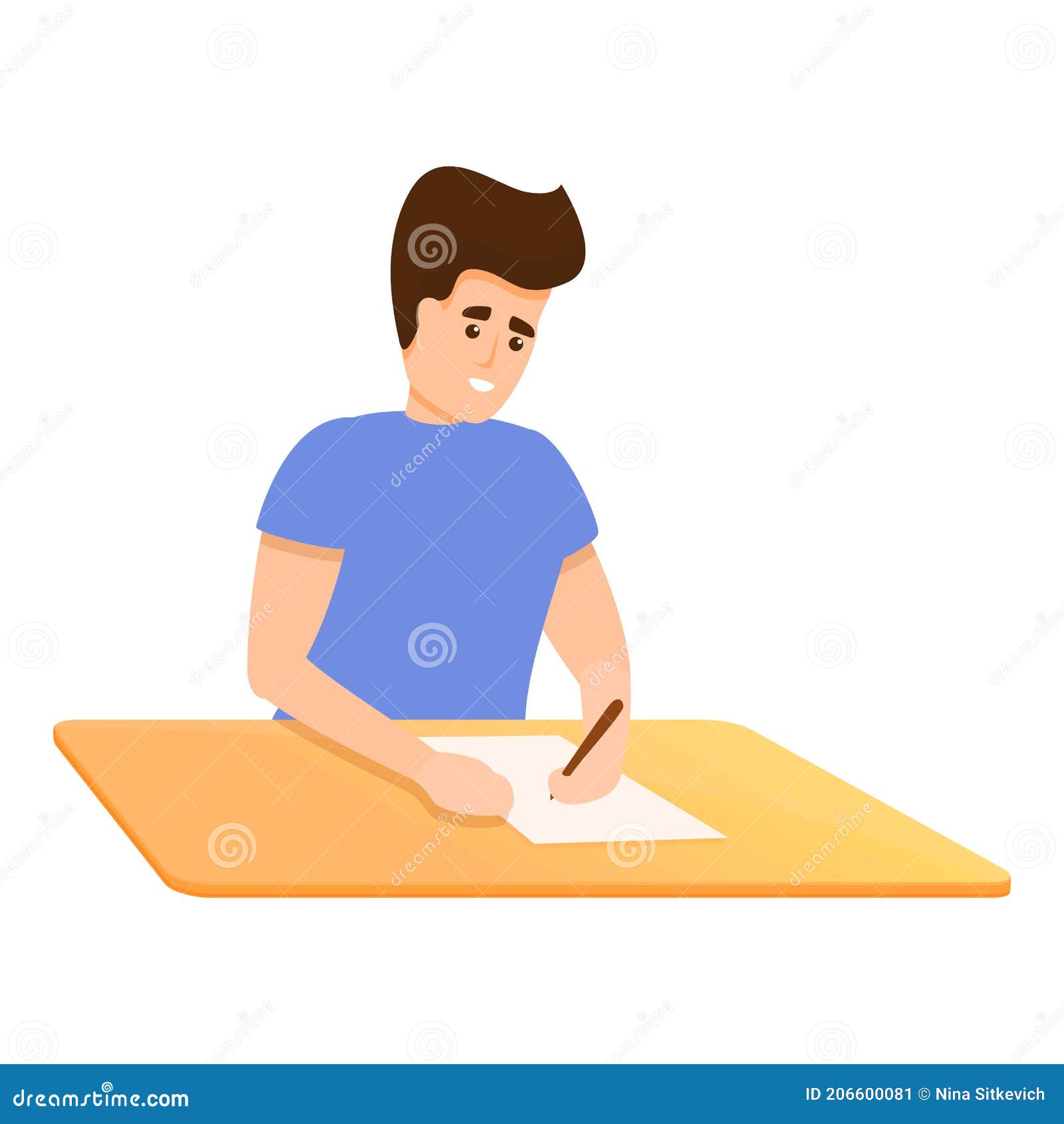 School Test Information Icon, Cartoon Style Stock Illustration ...