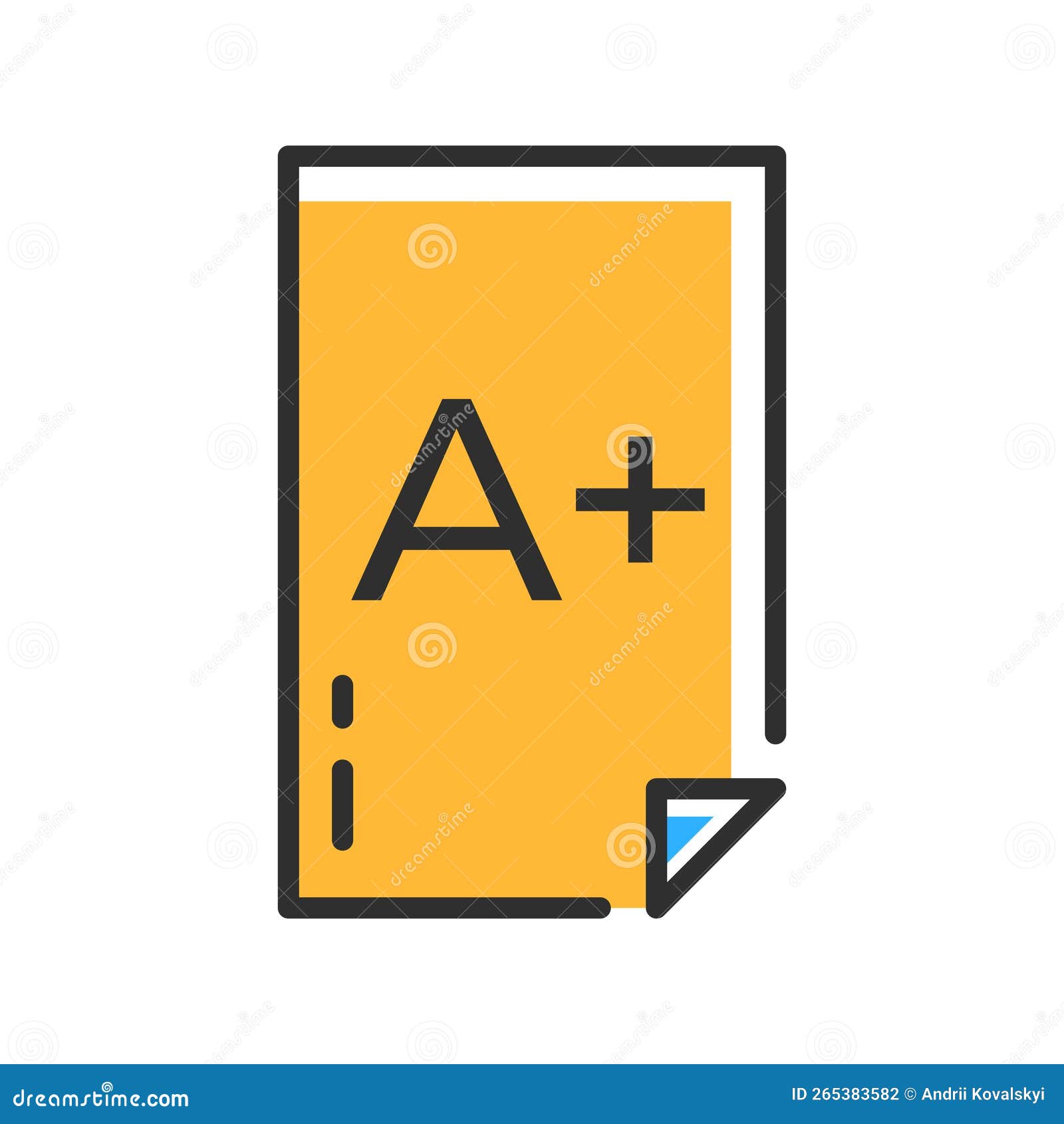 School Test Line Icon. Vector Illustration Stock Illustration ...