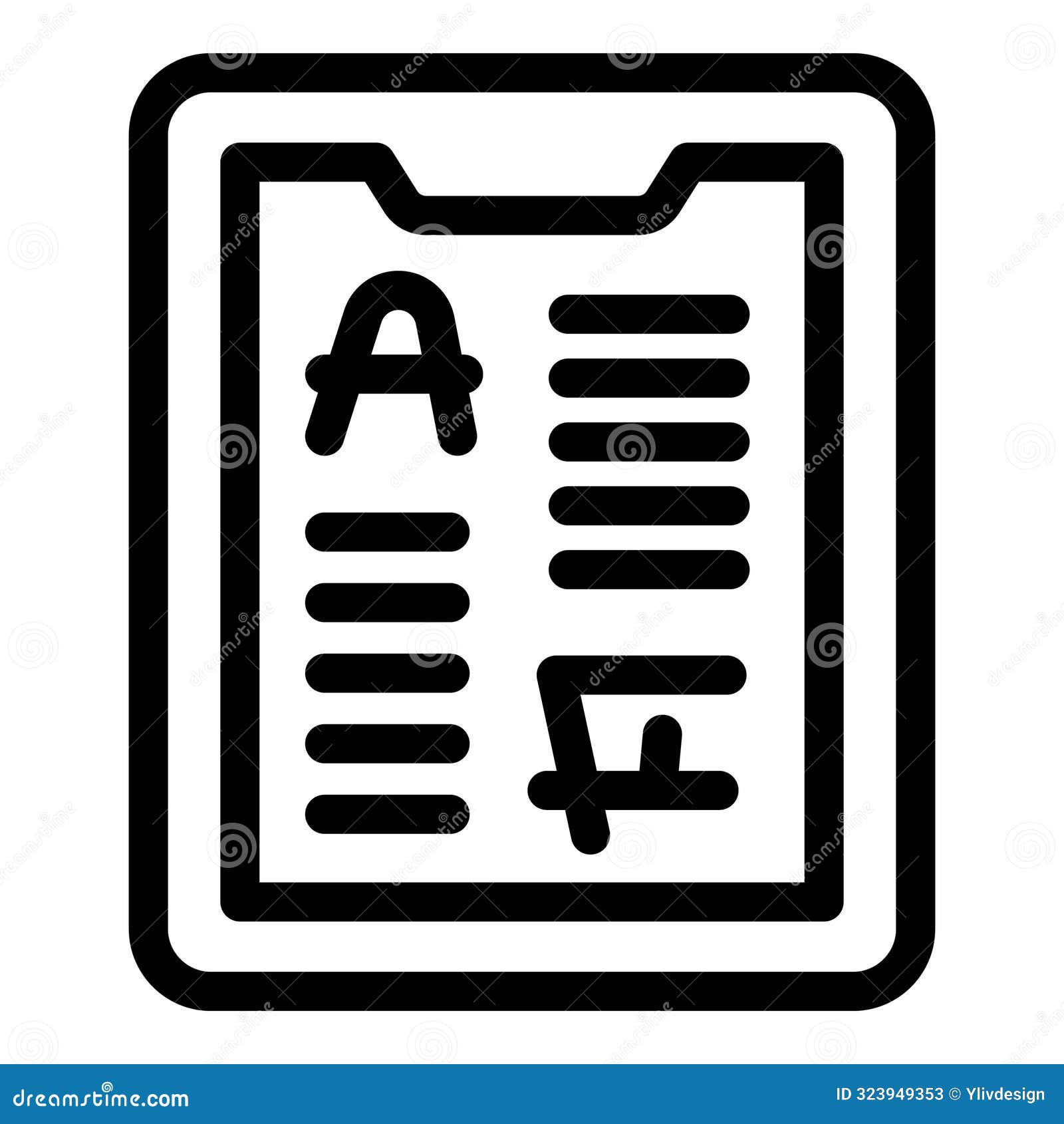 School Test with a Plus Grade Showing Exam Results Stock Illustration ...