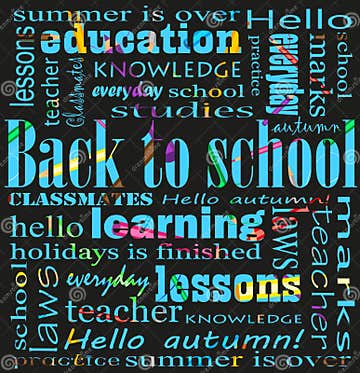 School Text Background on Dark Stock Vector - Illustration of paper ...