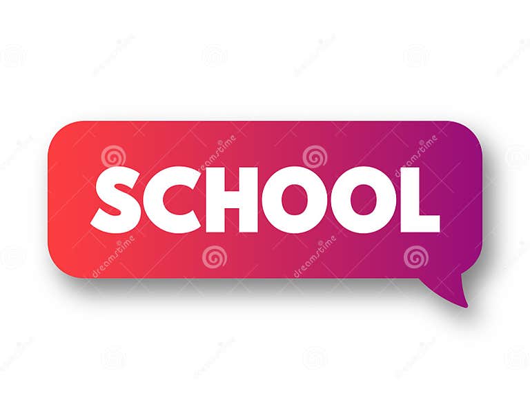 School Text Message Bubble, Education Concept Background Stock ...