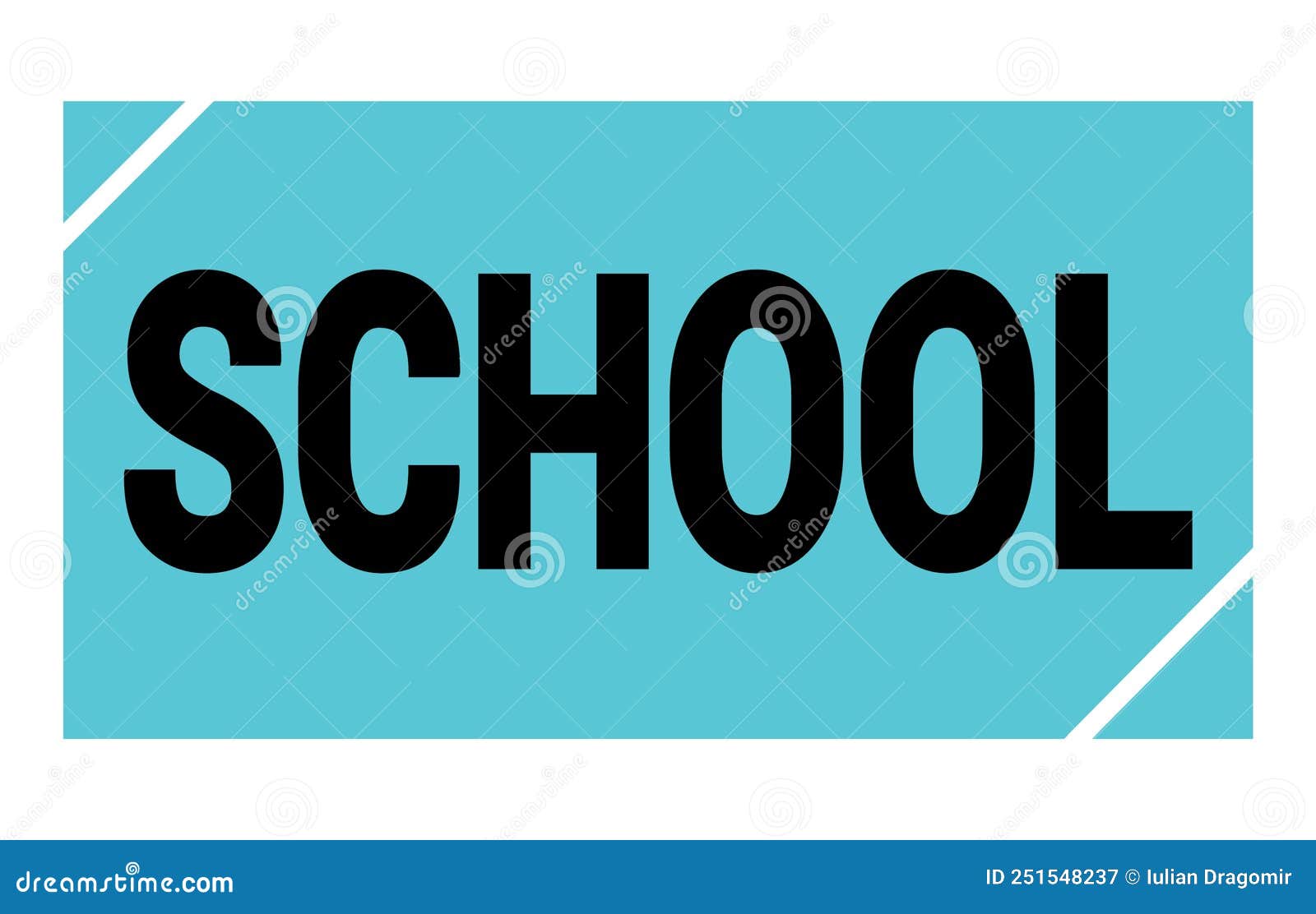 SCHOOL Text Written on Blue-black Stamp Sign Stock Illustration ...