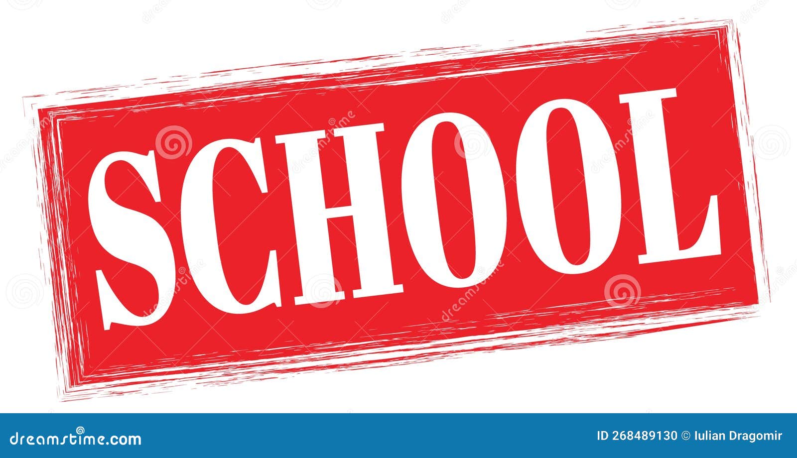 SCHOOL Text Written on Red Stamp Sign Stock Illustration - Illustration ...