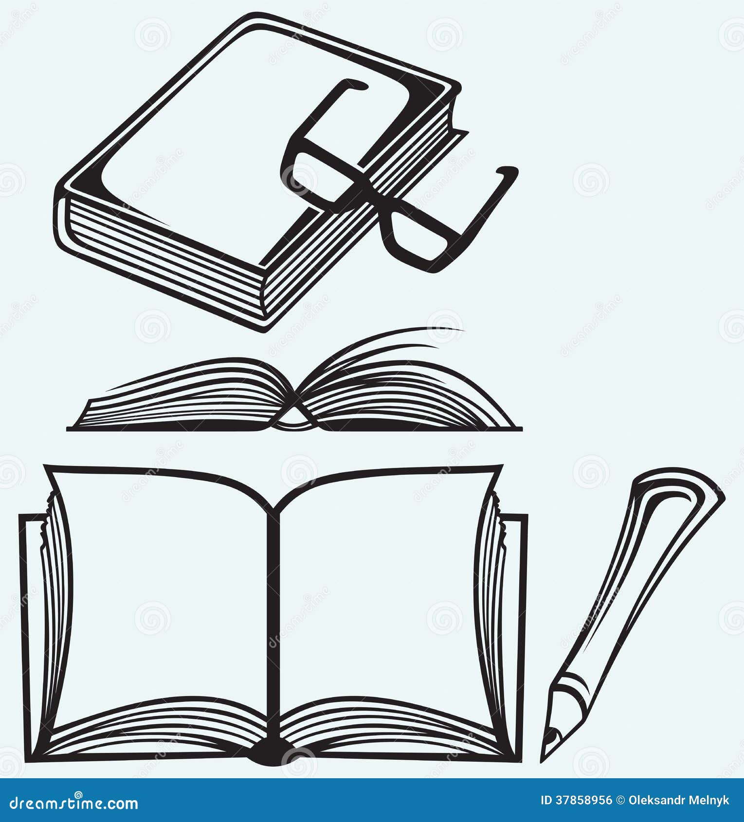 School textbooks stock vector. Illustration of drawing - 37858956