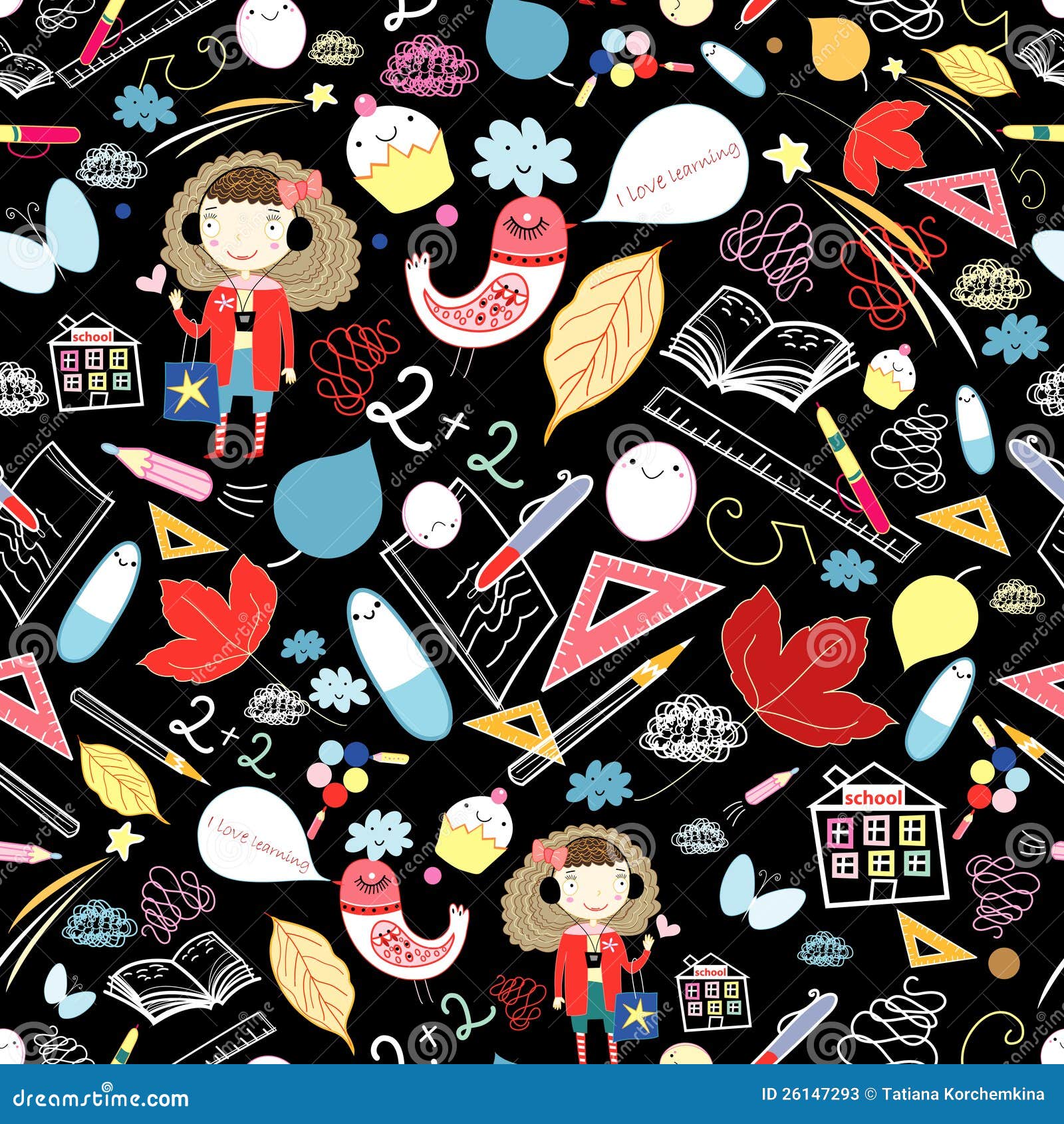 School texture stock vector. Illustration of beauty, notebooks - 26147293