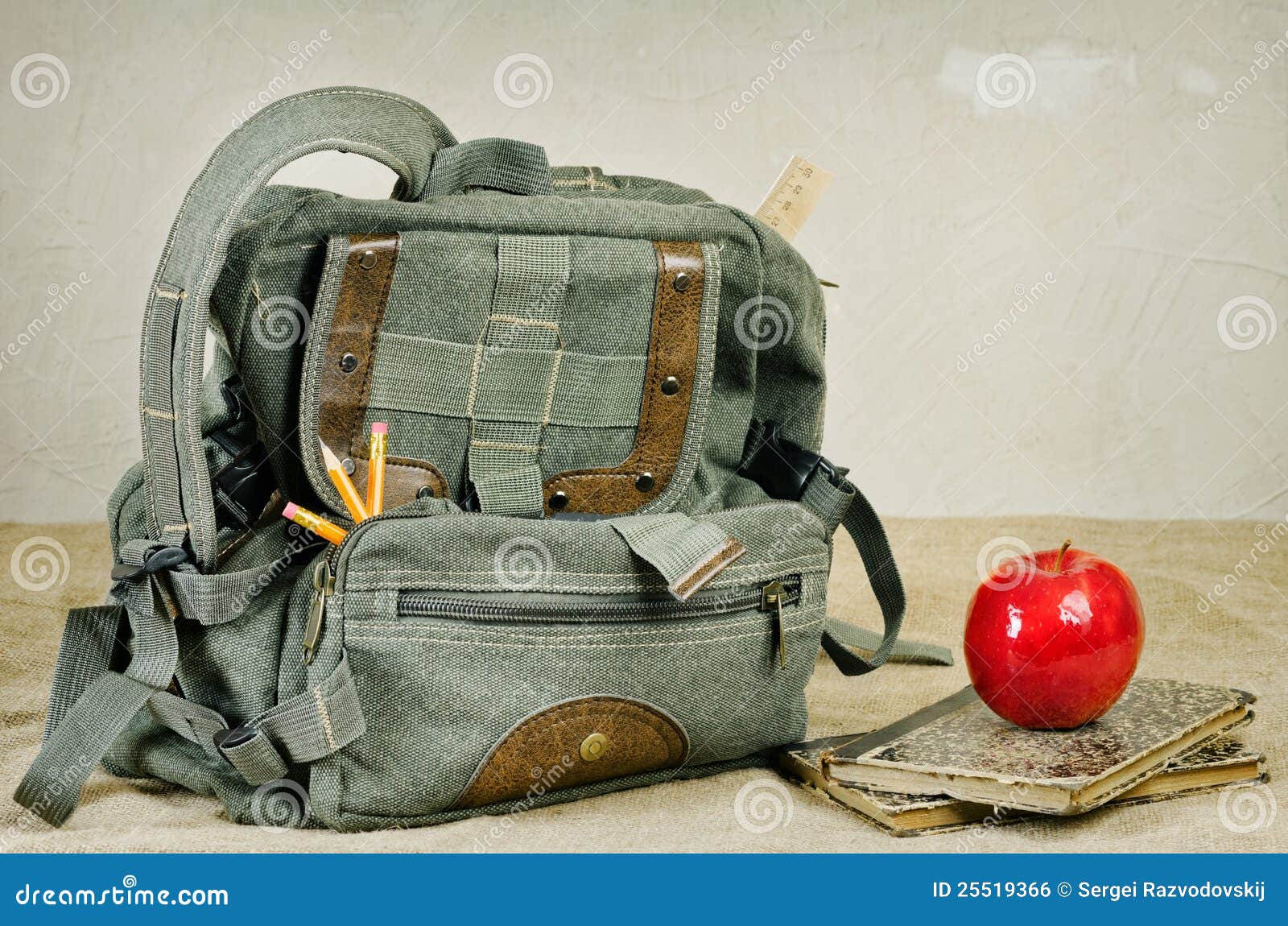 School theme still life stock photo. Image of strap, vintage - 25519366