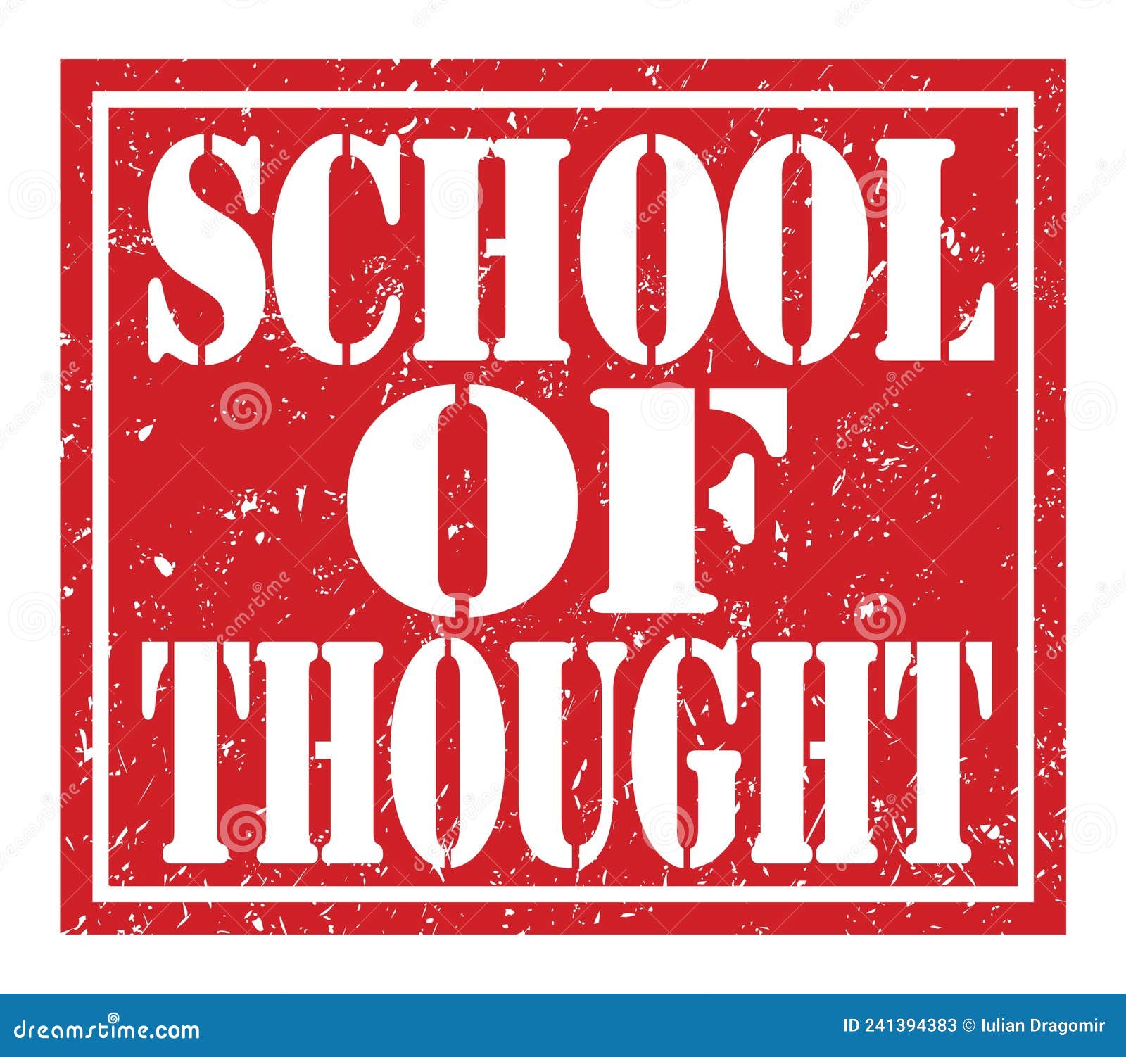 SCHOOL of THOUGHT, Text Written on Red Stamp Sign Stock Illustration ...