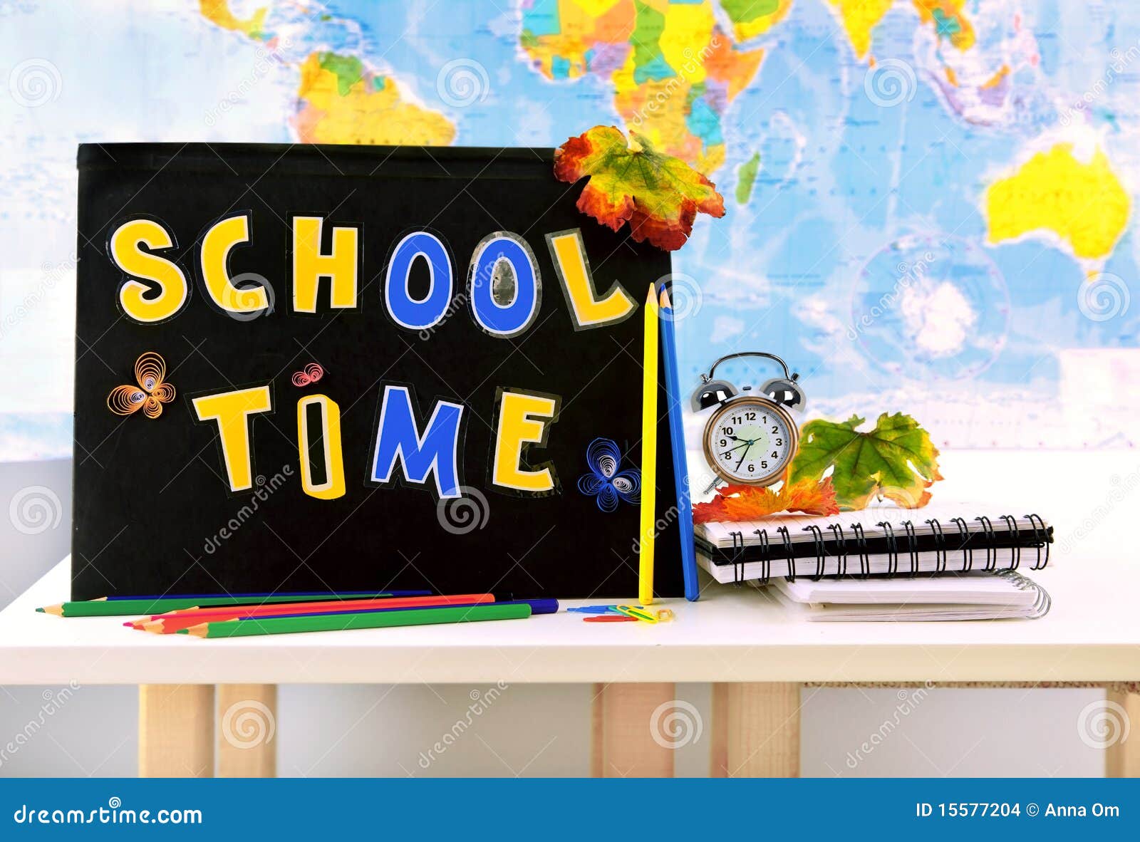School time stock photo. Image of green, geography, objects - 15577204