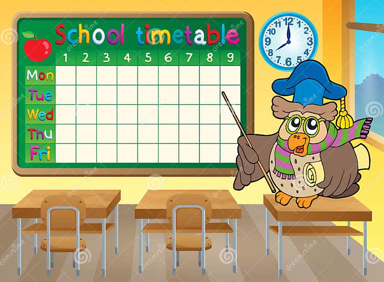 School Timetable Classroom Theme 4 Stock Vector - Illustration of eps10 ...