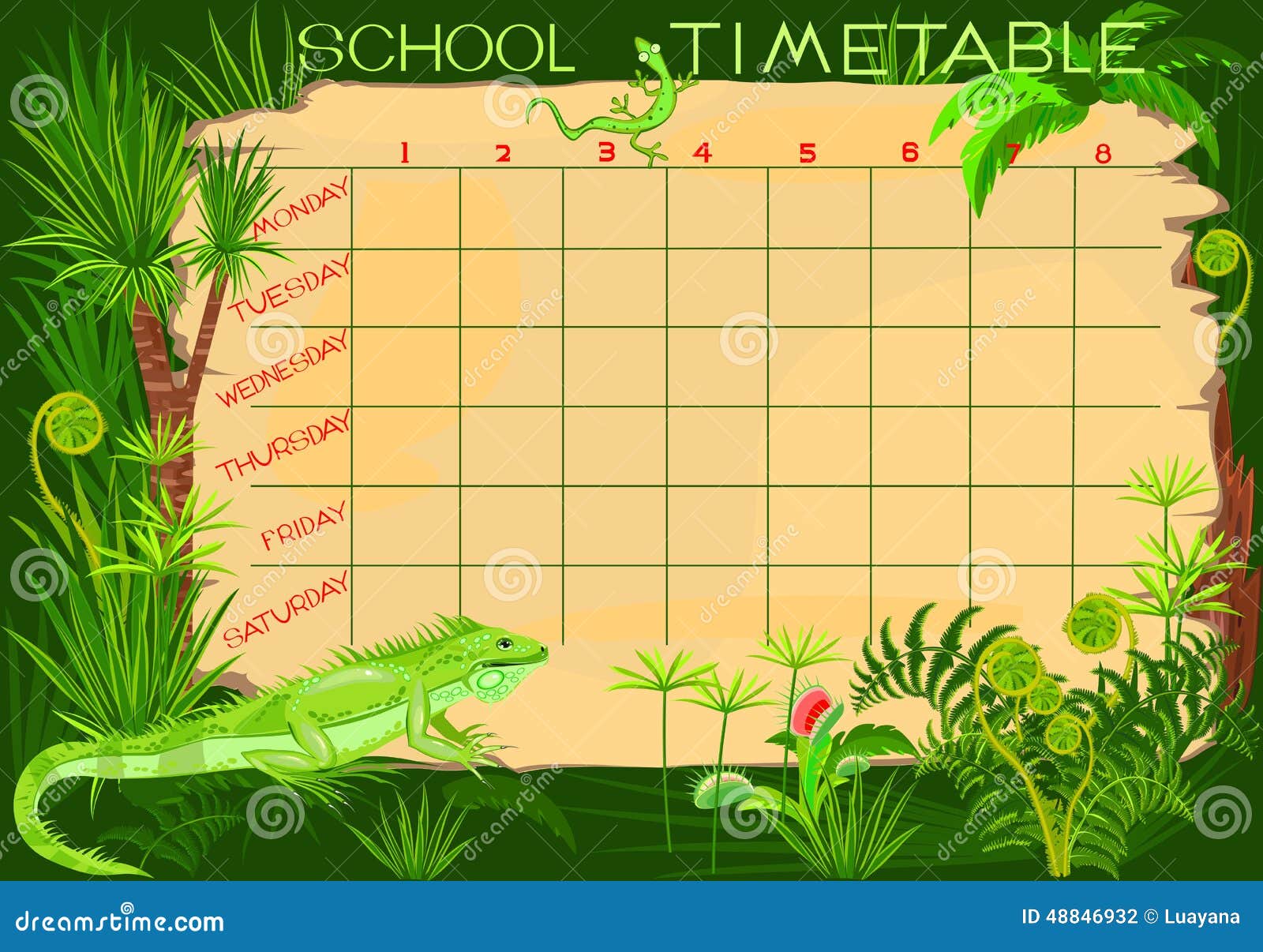 Timetable Green Alphabet Template. Led Display Uppercase Letters ...