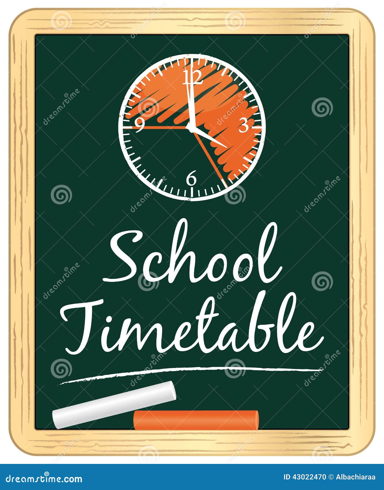 School Timetable. Illustration VI. Stock Vector - Image: 43022470