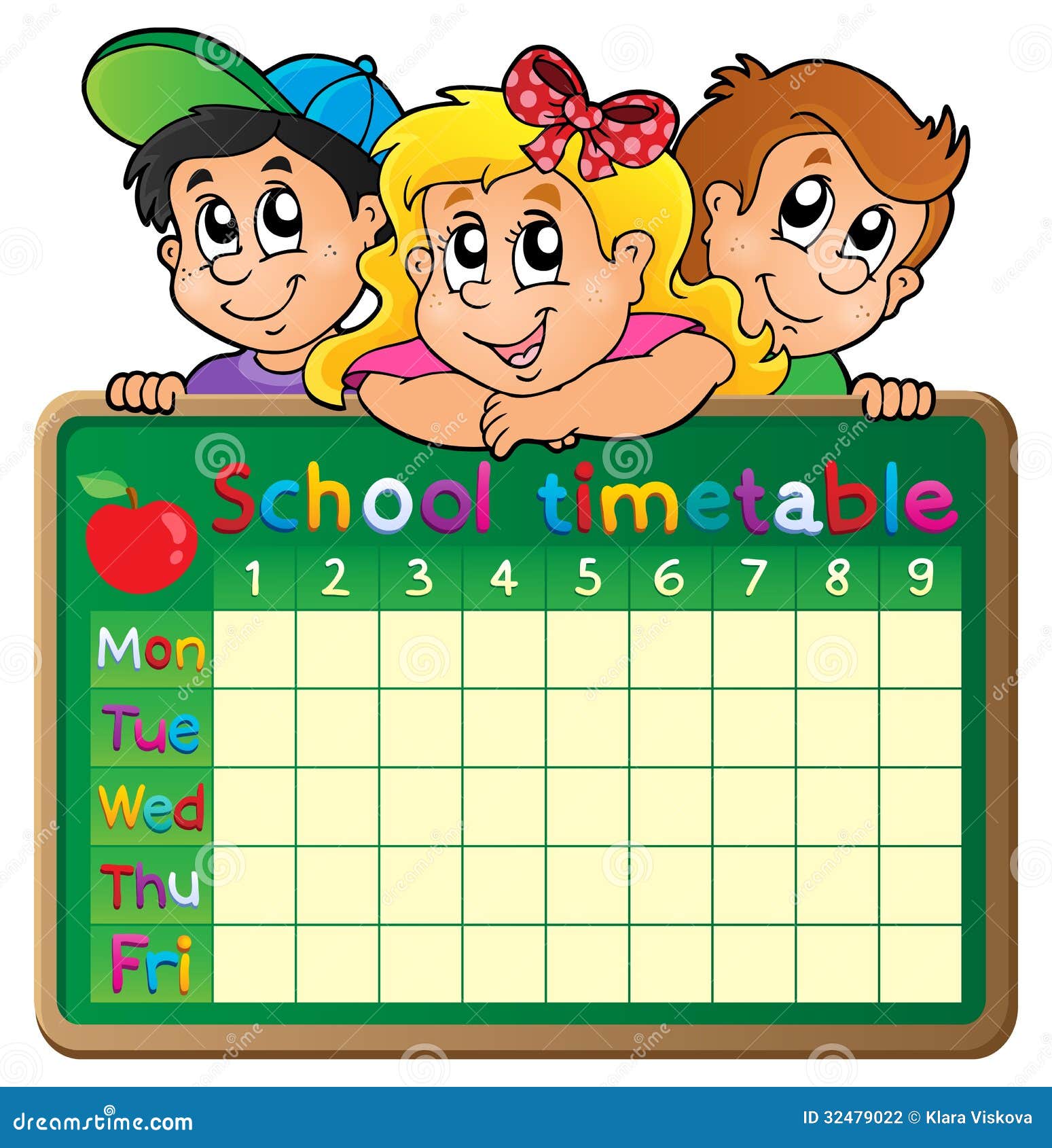 School Timetable Theme Image 4 Stock Vector - Illustration of schedule ...