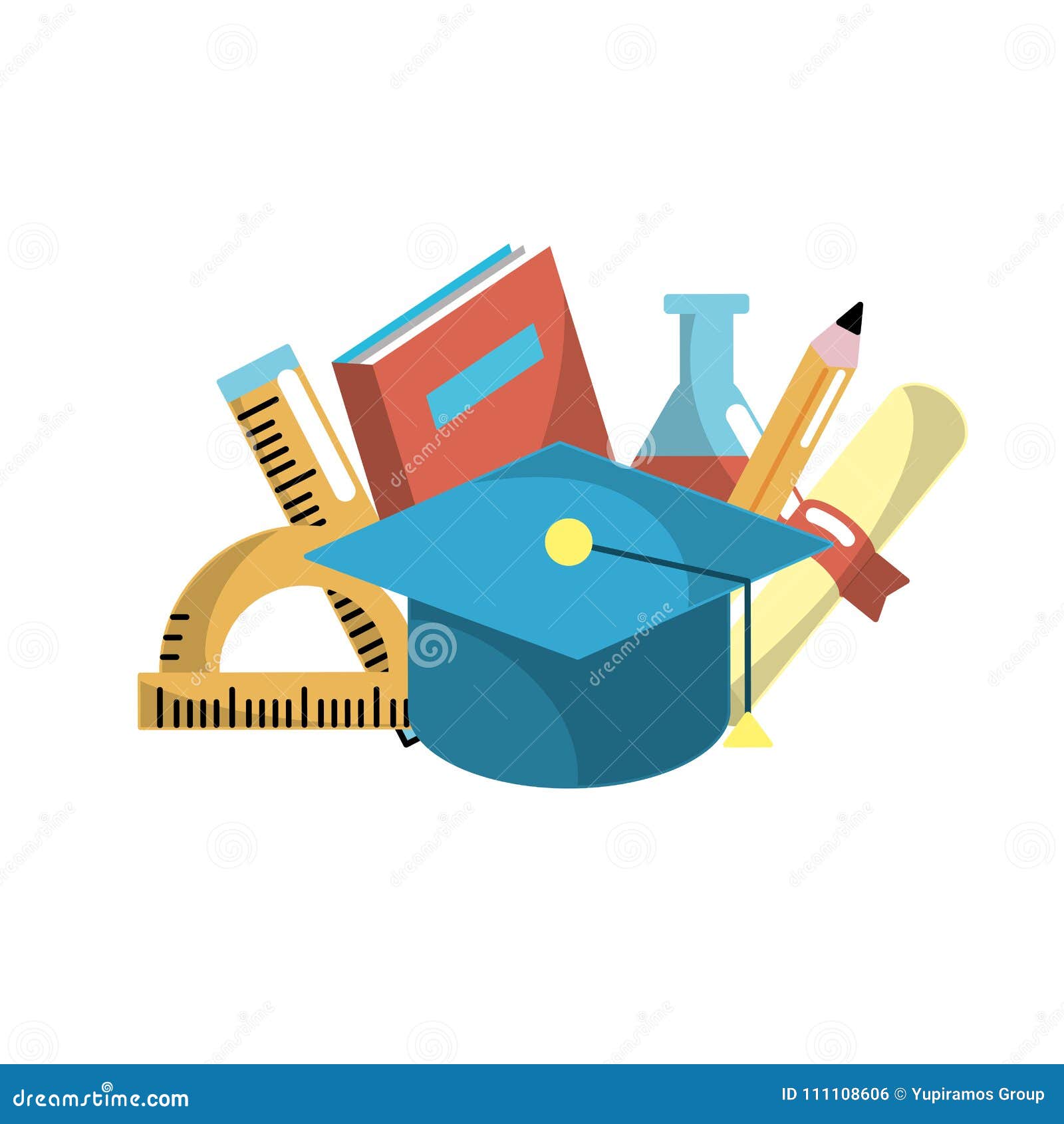 School Tool Elements To Education Study Stock Vector - Illustration of ...