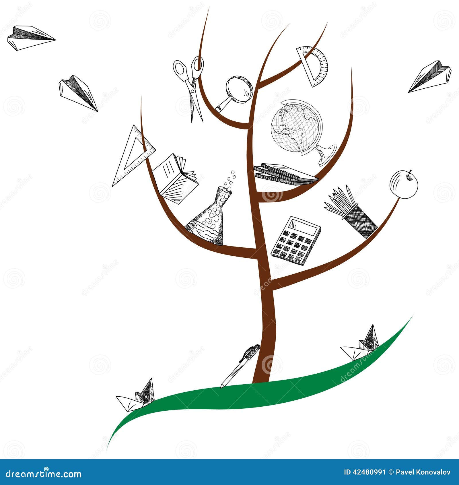 School Tree Royalty-Free Stock Photography | CartoonDealer.com #53421761