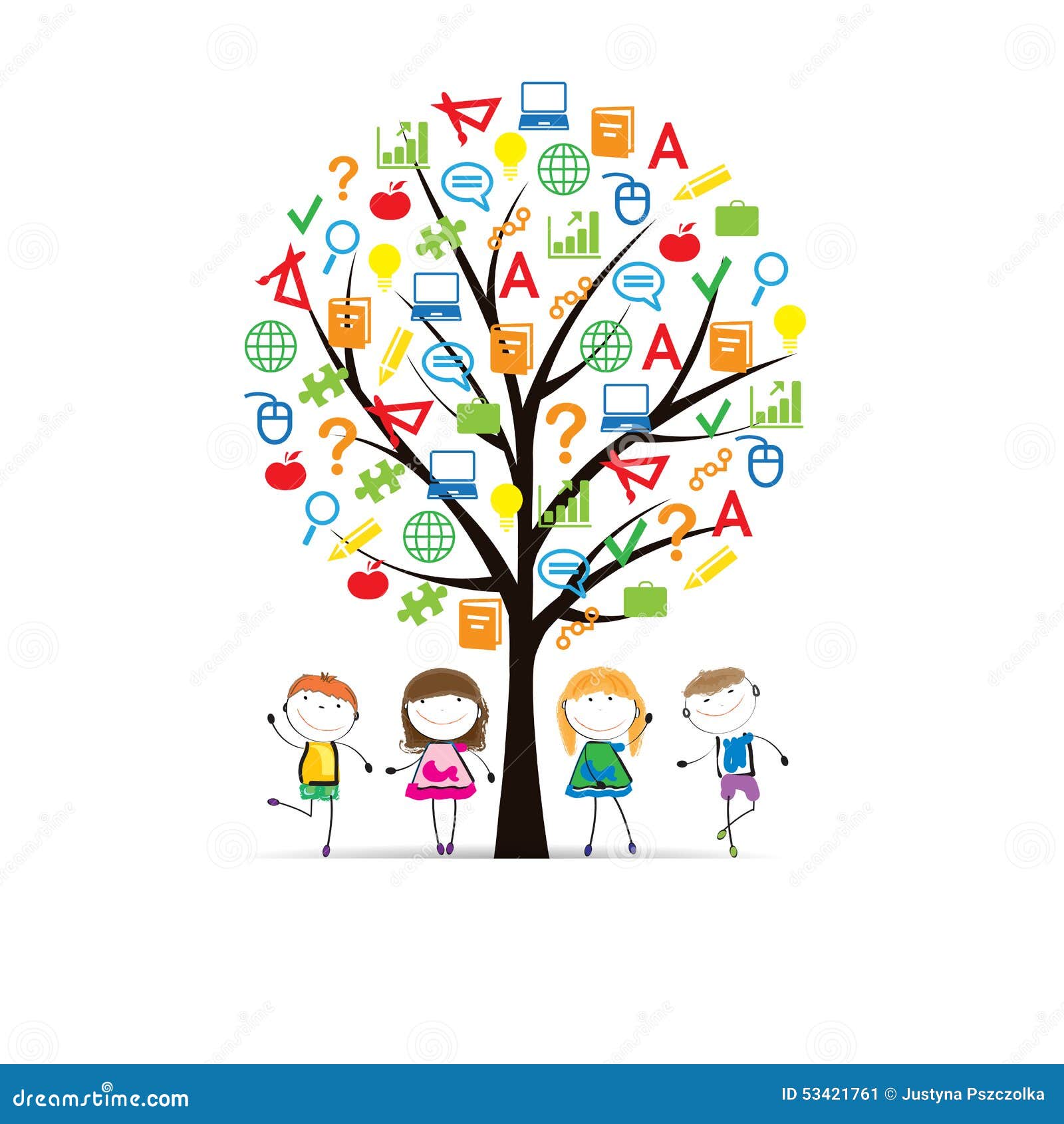 School Tree Royalty-Free Stock Photography | CartoonDealer.com #53421761