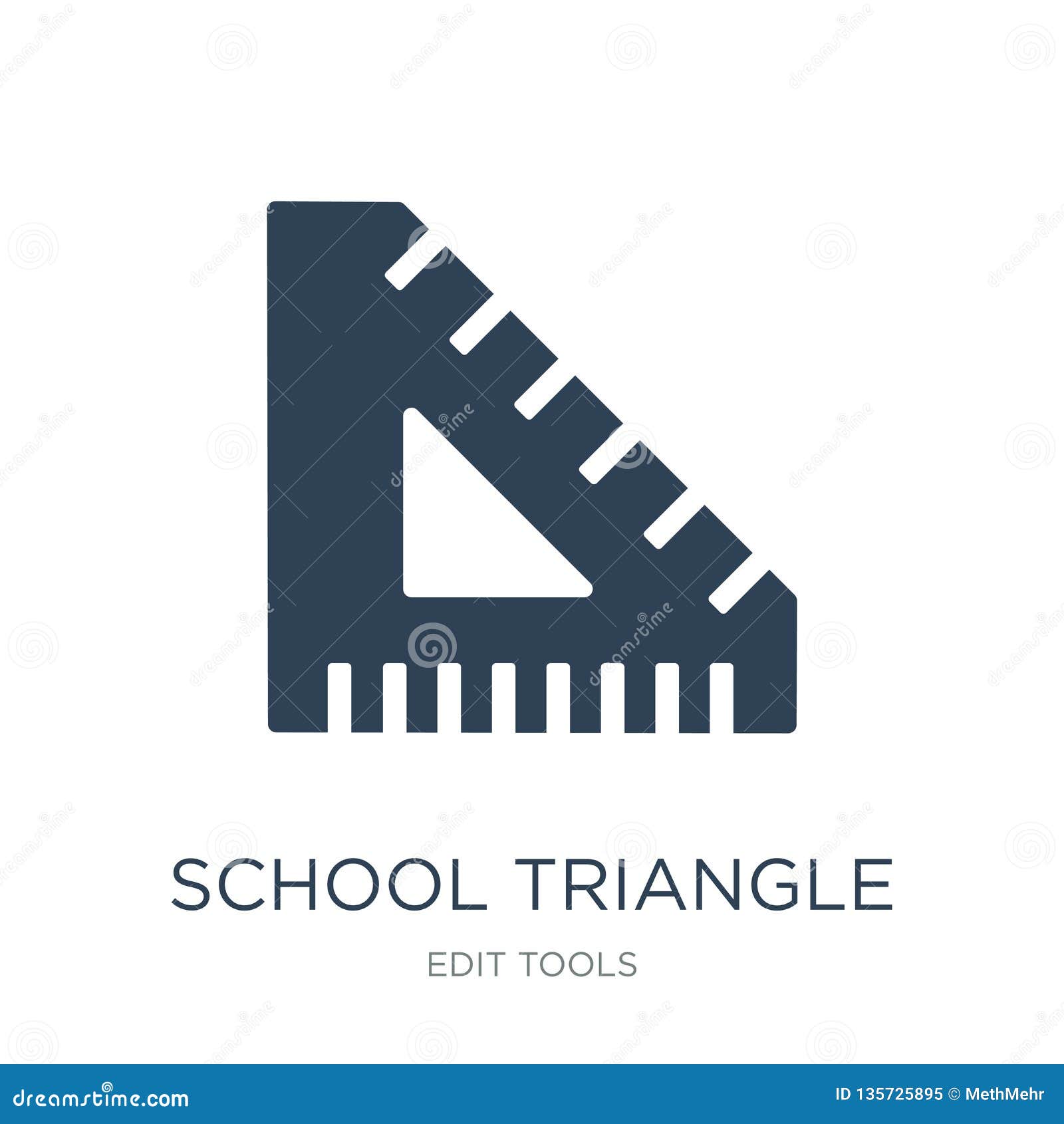 School Triangle Icon in Trendy Design Style. School Triangle Icon ...