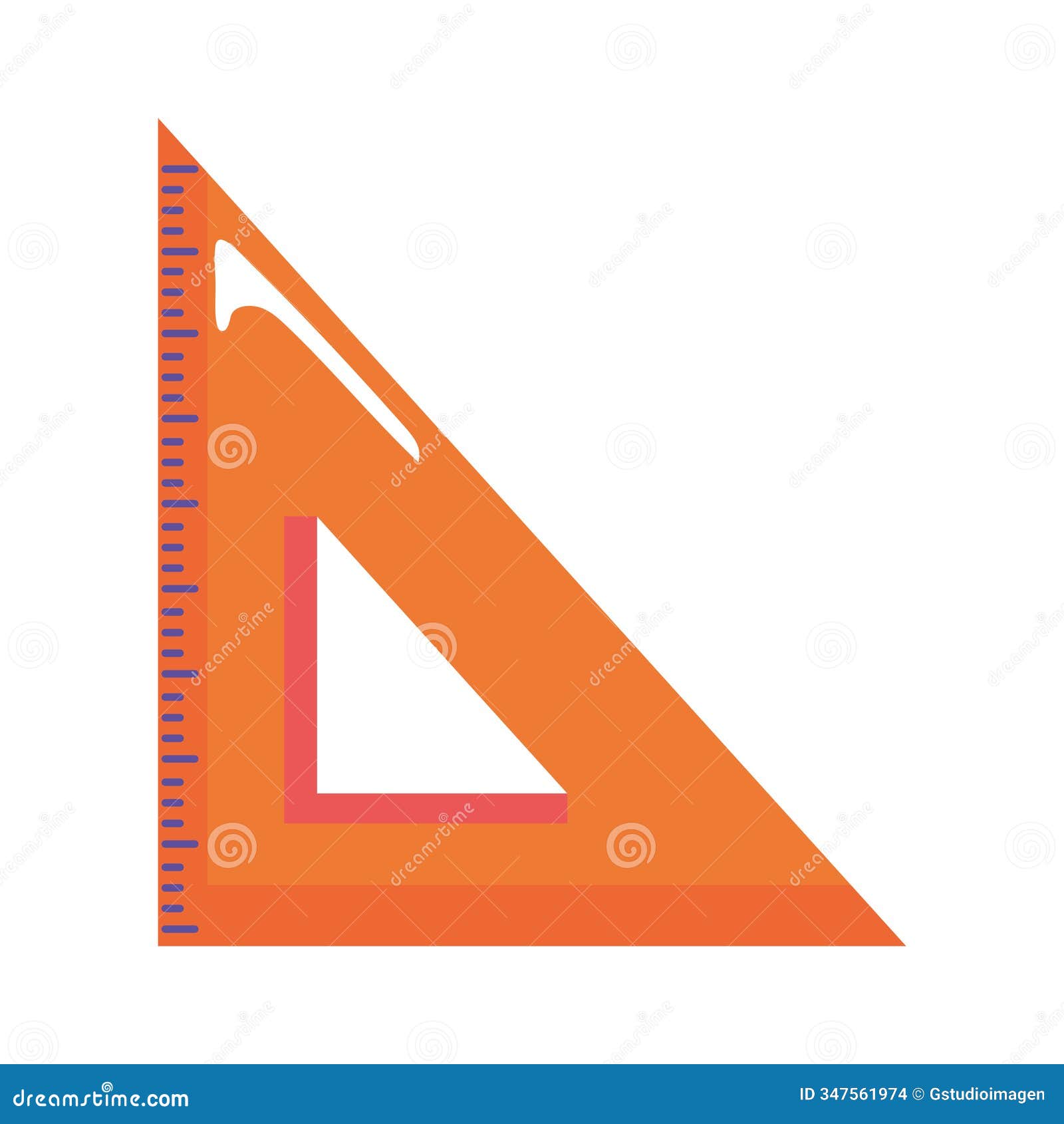 Triangle Ruler Cartoon Icon Vector Illustration | CartoonDealer.com ...