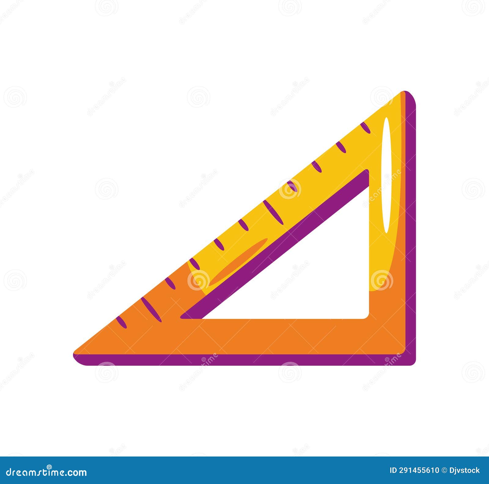 School triangle ruler stock vector. Illustration of icon - 291455610
