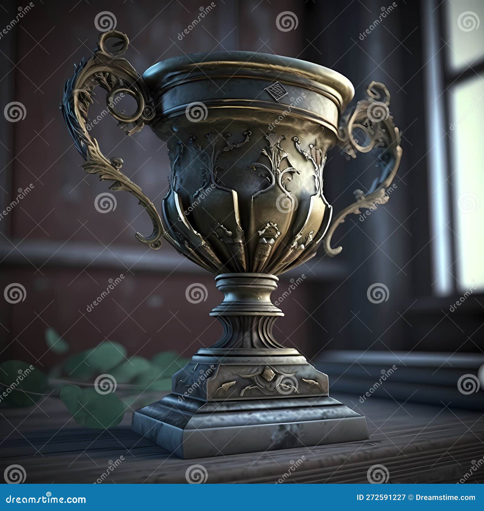 School Trophy. Generative AI Stock Illustration - Illustration of gold ...