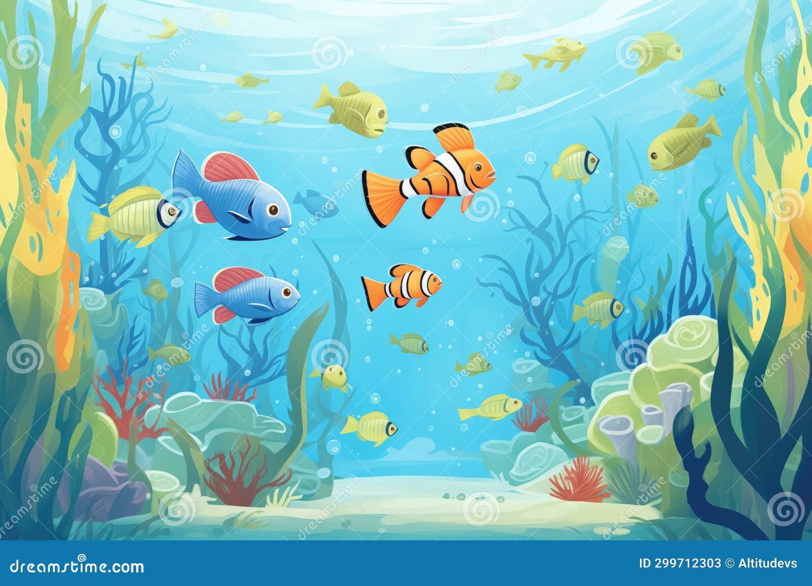 A School of Tropical Fish Swimming Together Stock Image - Image of ...